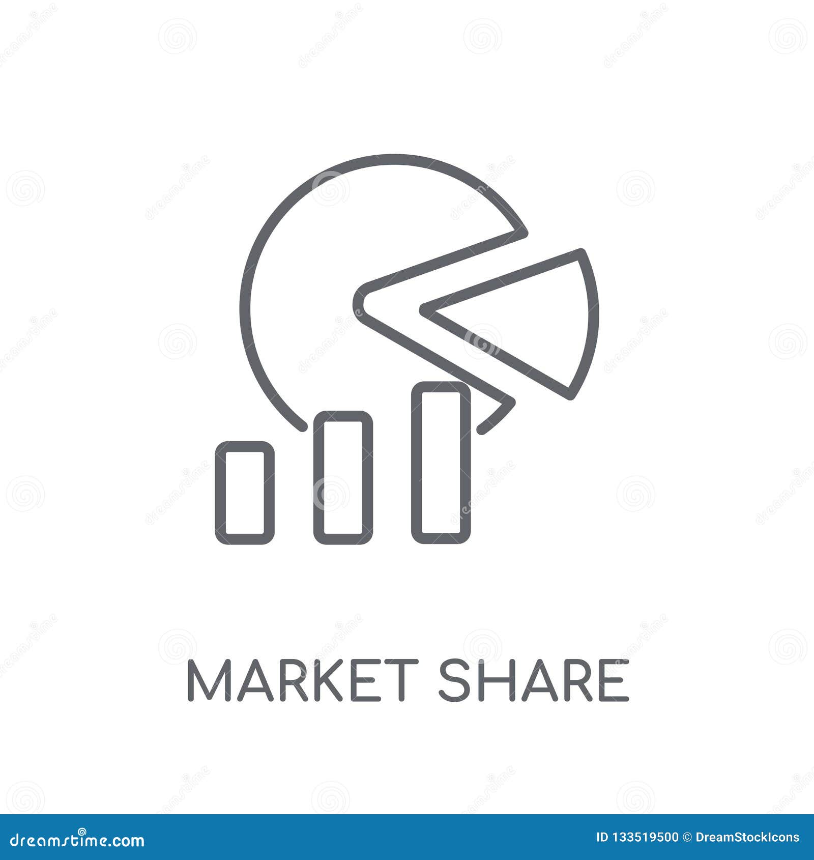 Market Share Linear Icon. Modern Outline Market Share Logo Conce Stock ...