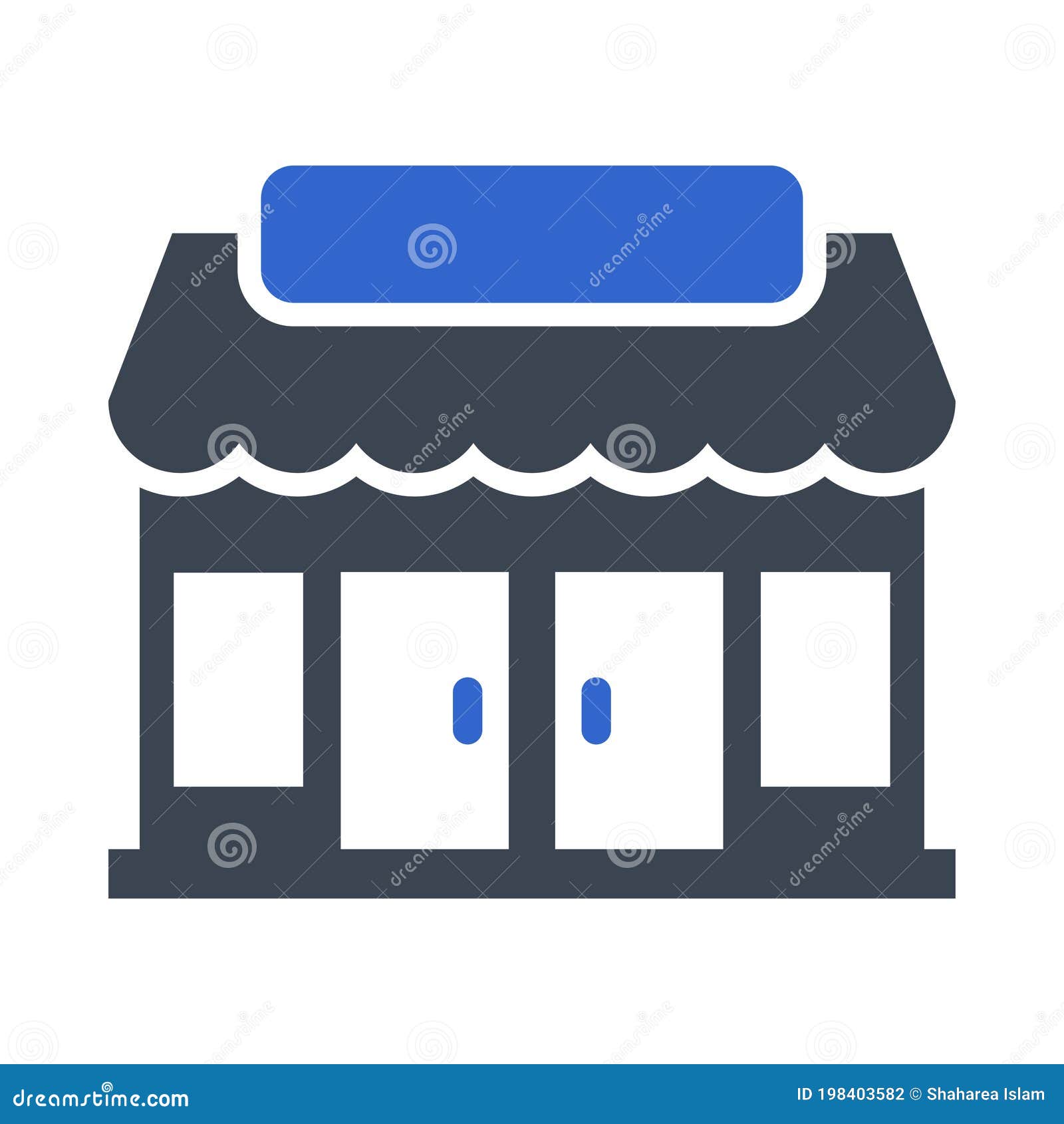 Market, shop icon stock vector. Illustration of meticulously - 198403582