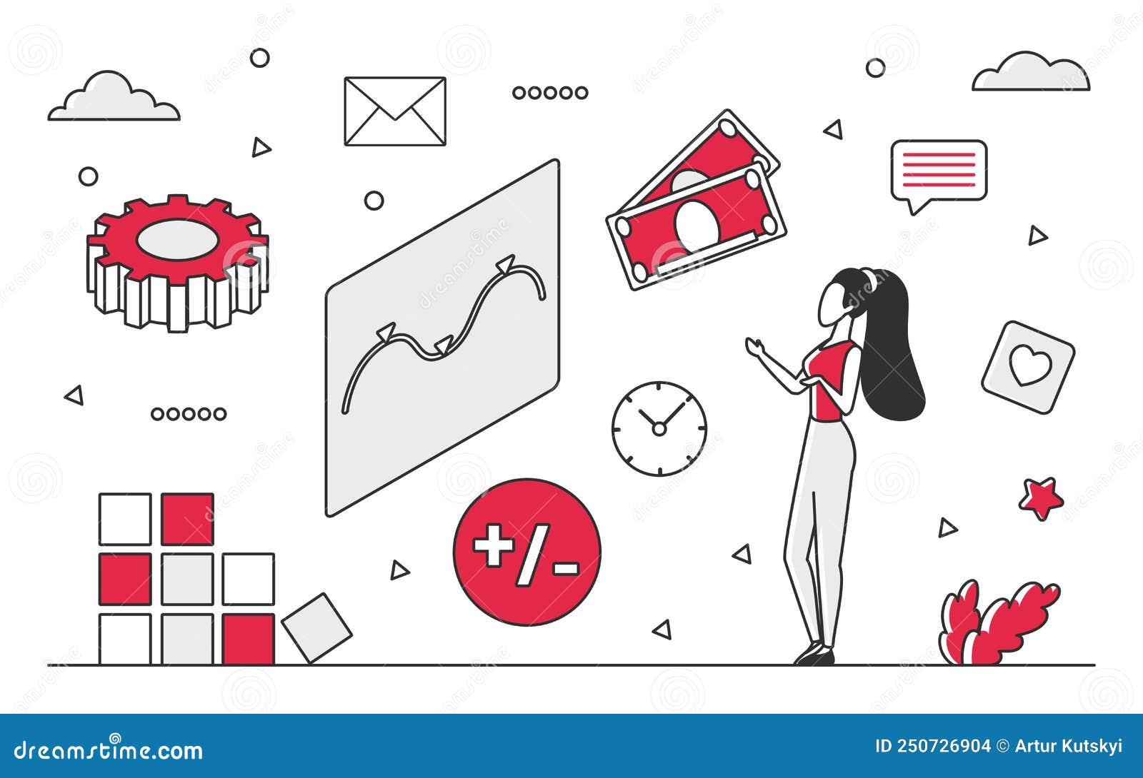 Market signal indicators stock vector. Illustration of growth - 250726904