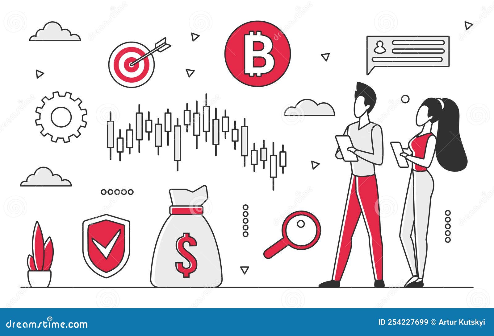 Market signals indicators stock vector. Illustration of management ...