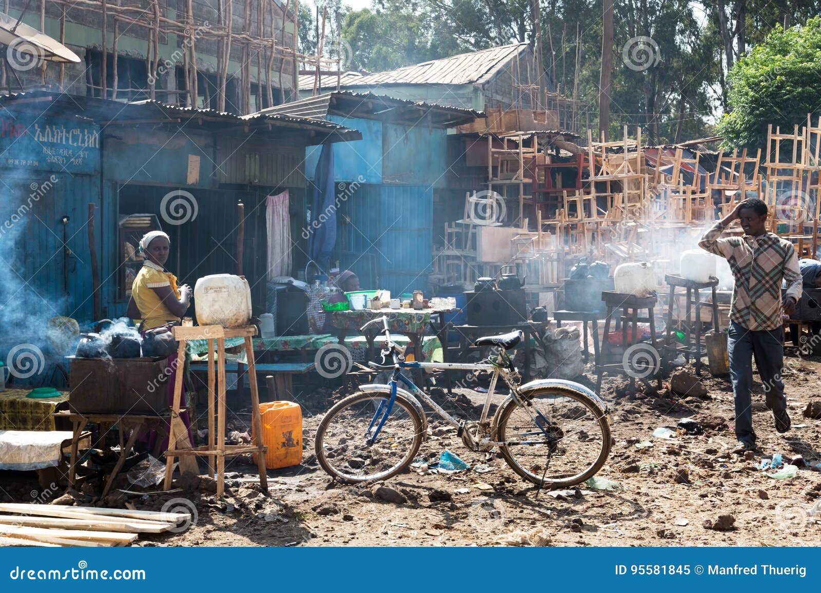 Market in the Slums of Bahir Dar, Ethiopia, EDITORIAL Editorial Image ...