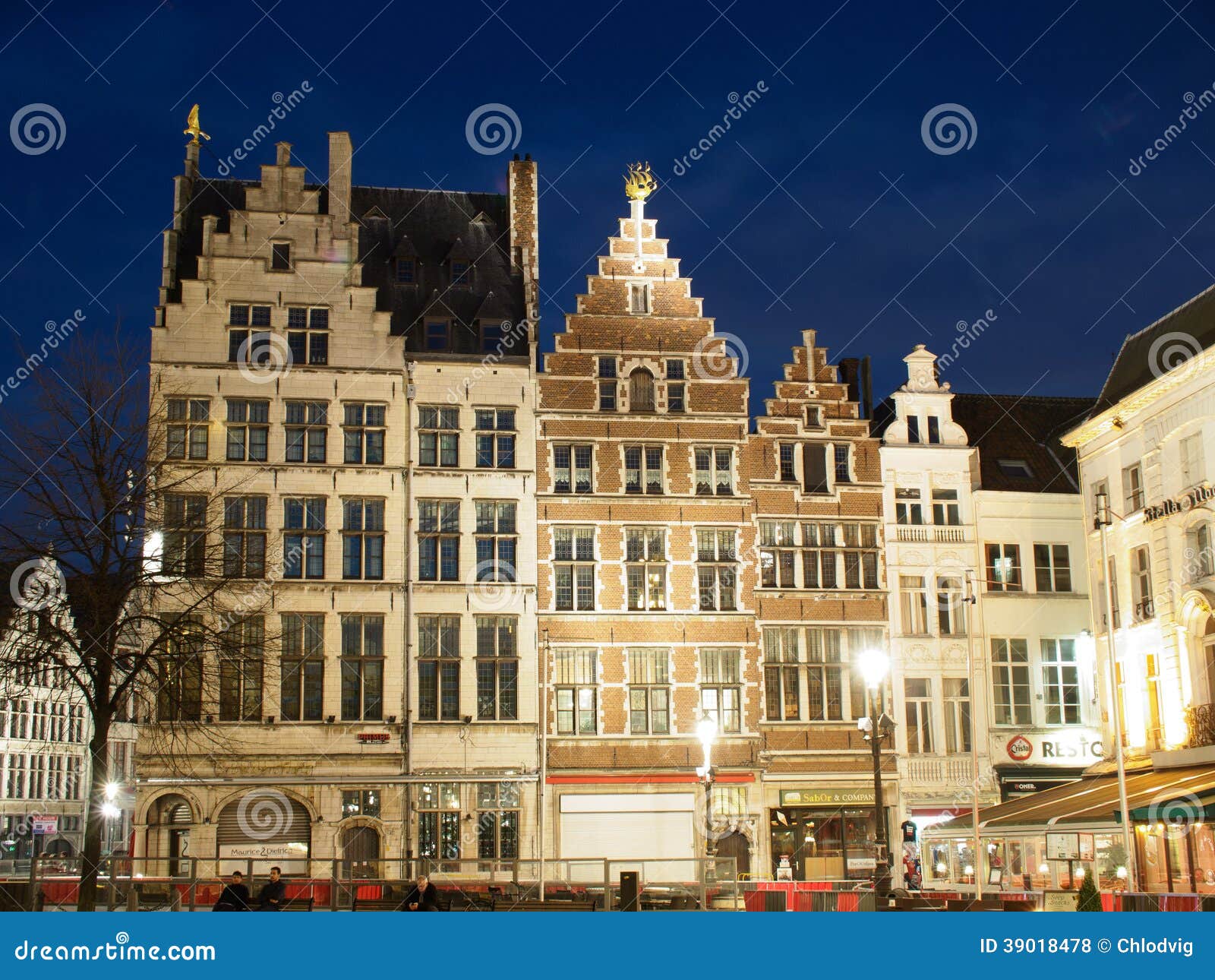Market Square in Antwerp at Night Editorial Stock Photo - Image of ...