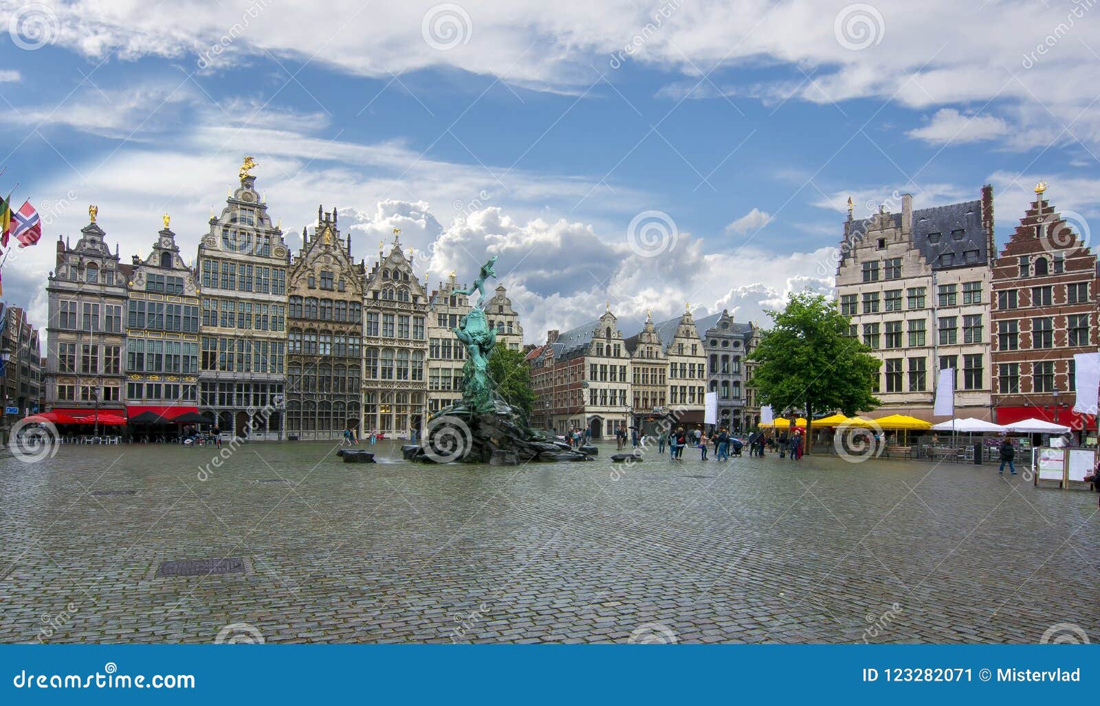 Market Square Grote Markt, Antwerp, Belgium Stock Image - Image of ...