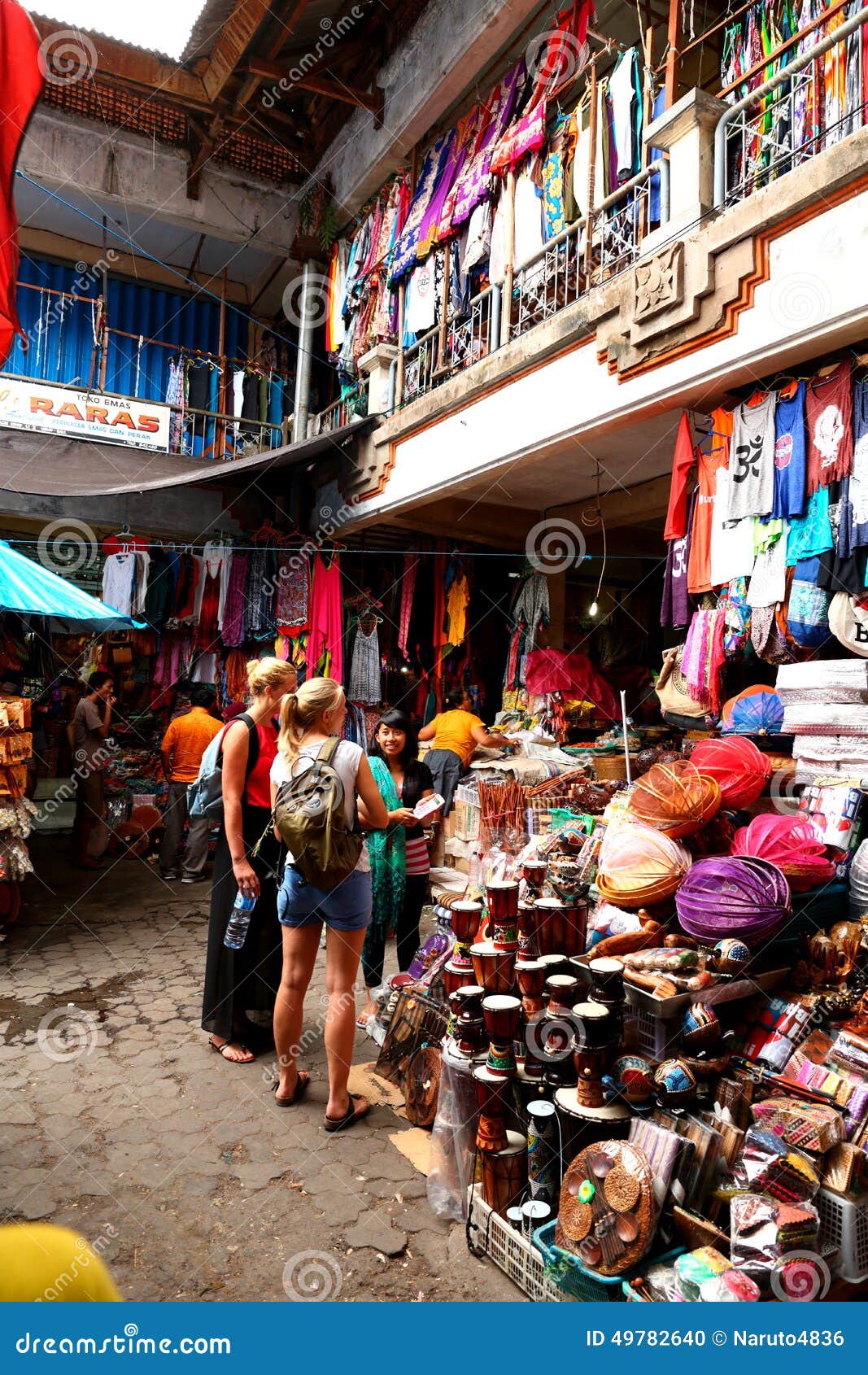 Market stall in Bali editorial image. Image of scene - 49782640
