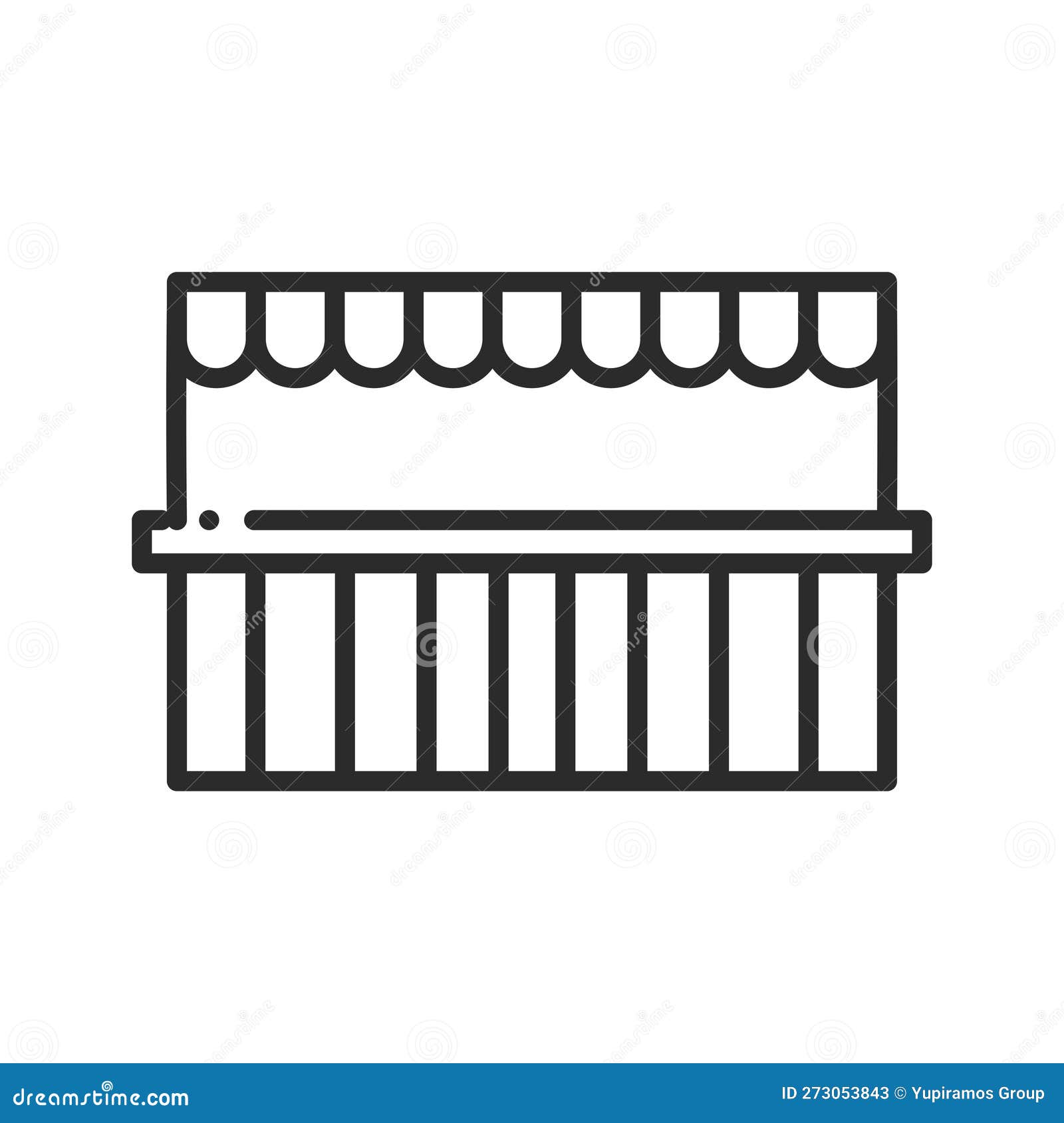 Market stall icon stock vector. Illustration of street - 273053843