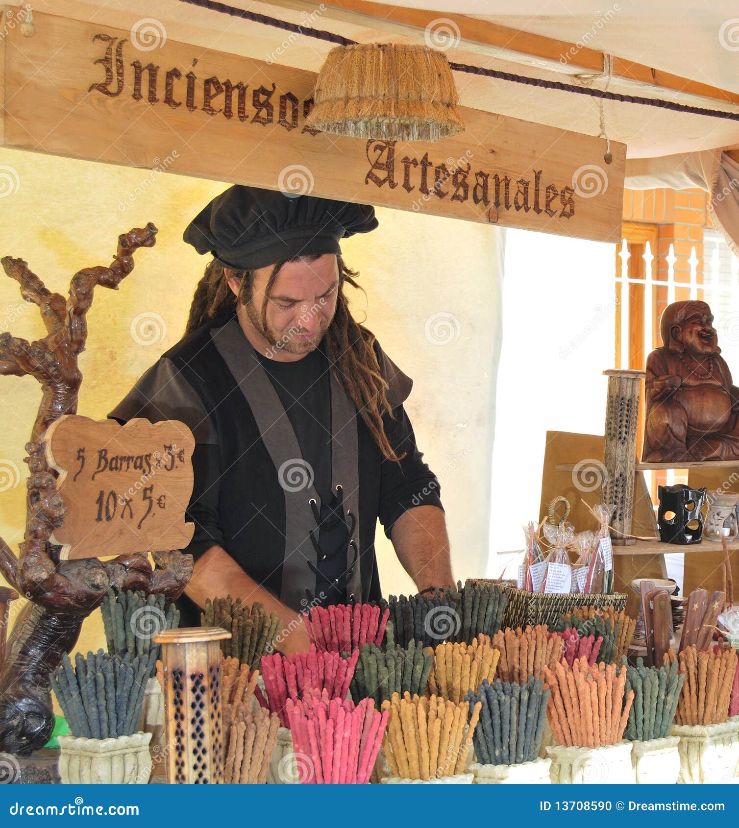 Market Stall Selling Incense Stock Photo - Image of euros, artisan ...