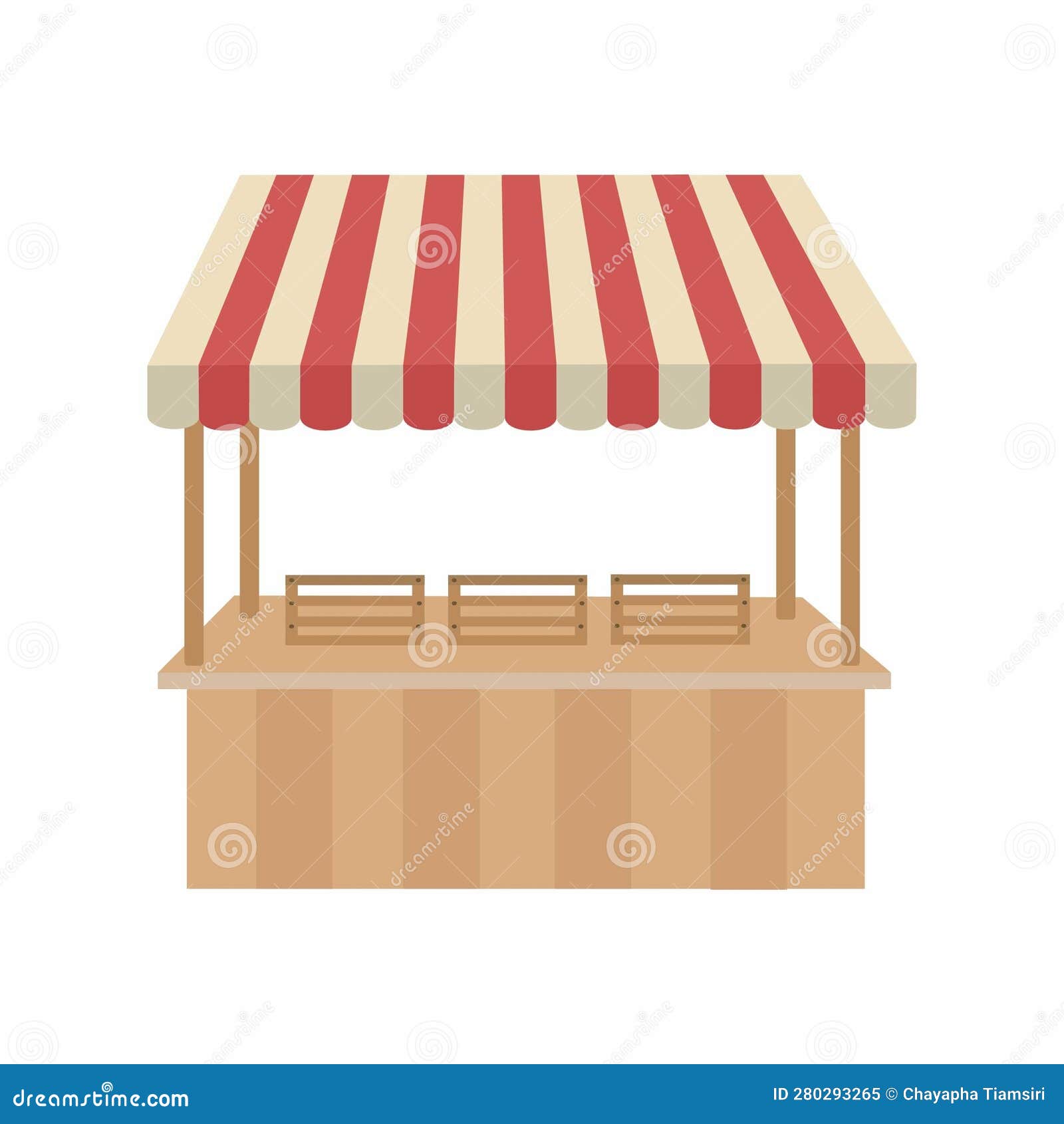 Market stall stock illustration. Illustration of store - 280293265