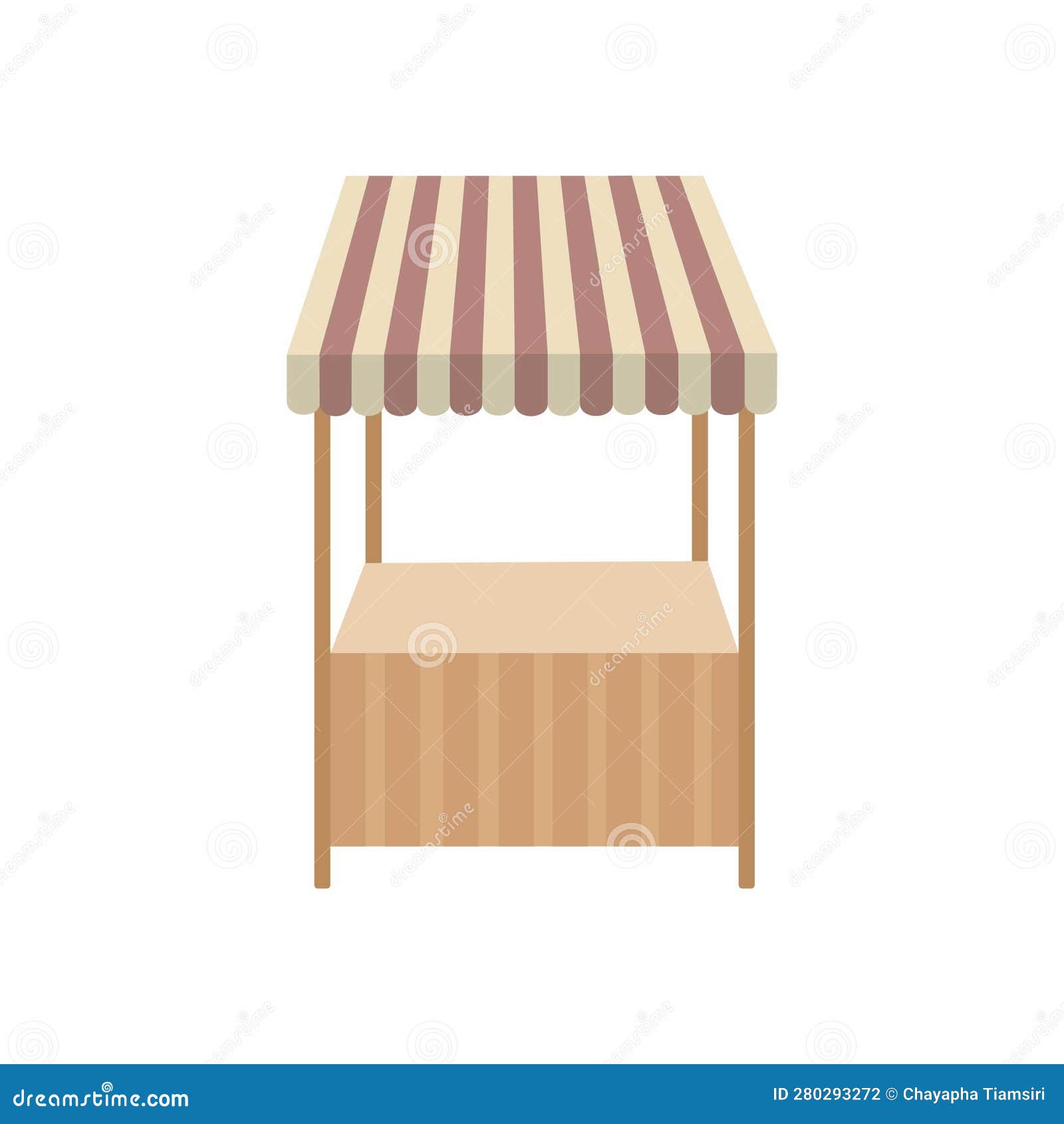 Market stall stock illustration. Illustration of wooden - 280293272
