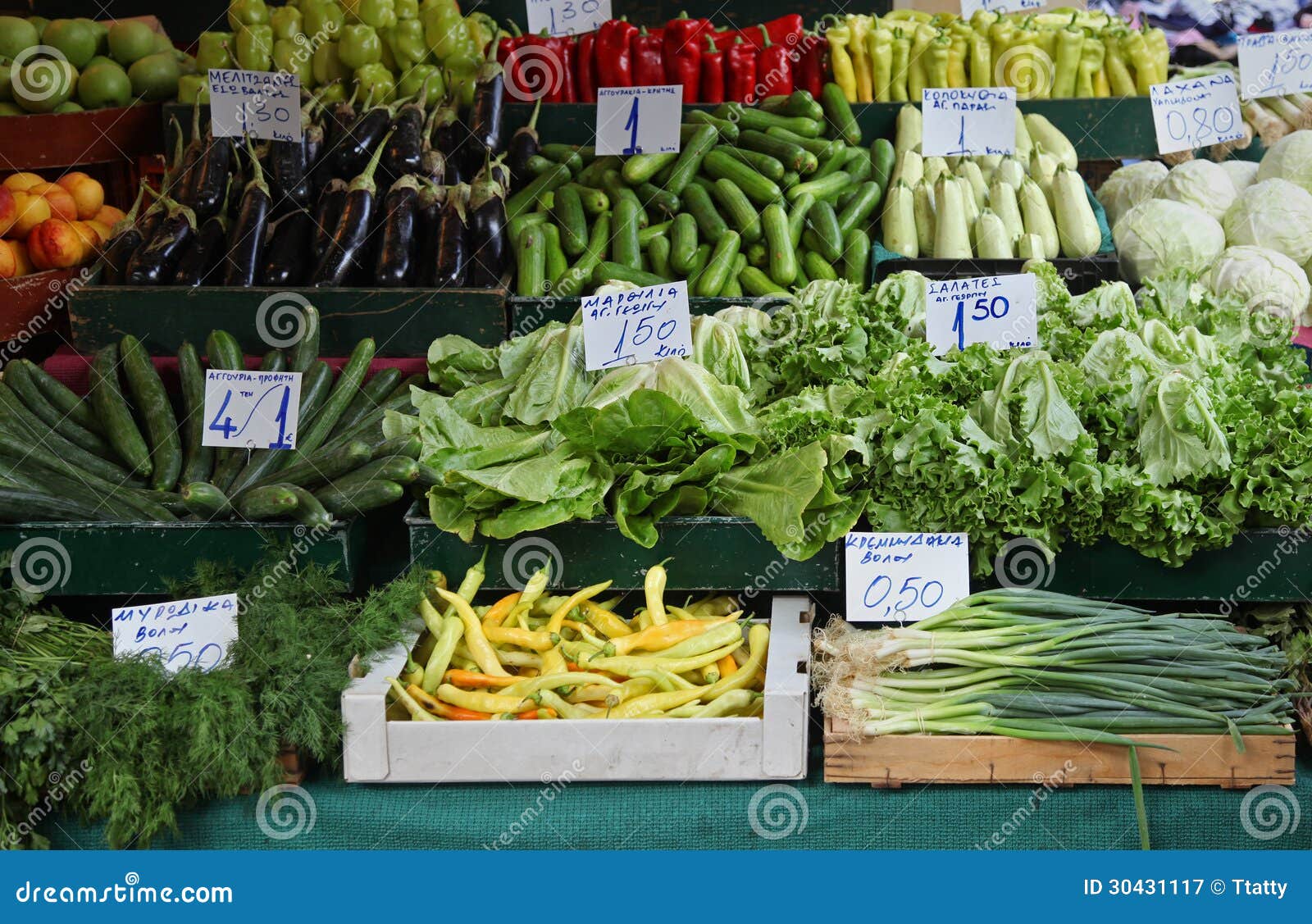 Market stall vegetables stock image. Image of ripe, cabbage - 30431117
