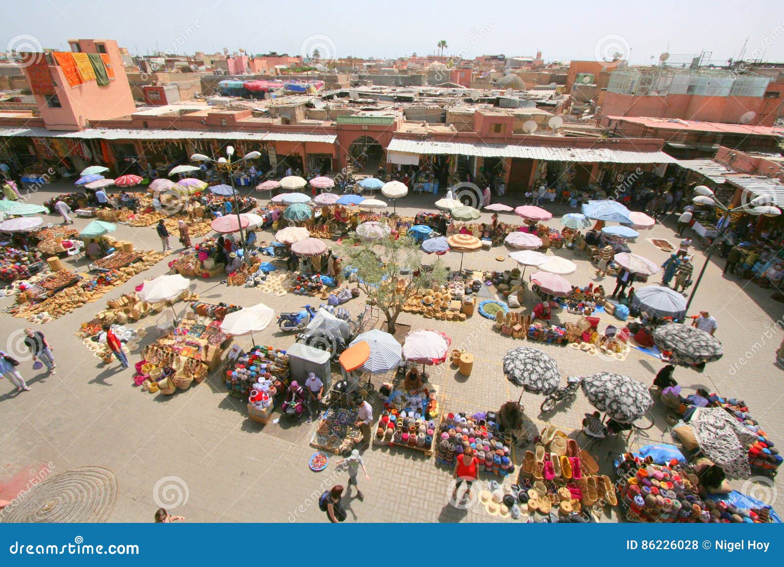 Market stalls in Marrakesh editorial stock photo. Image of african ...