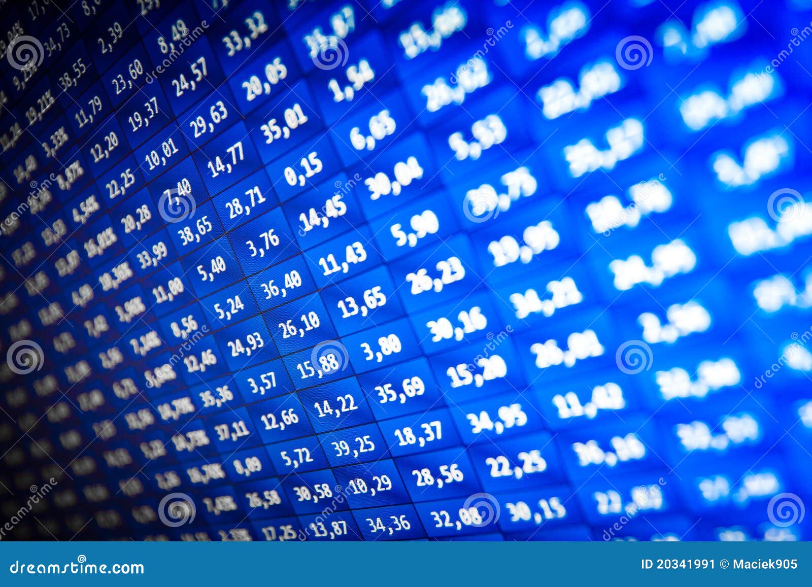 Market Stats on Computer Screen Stock Illustration - Illustration of ...