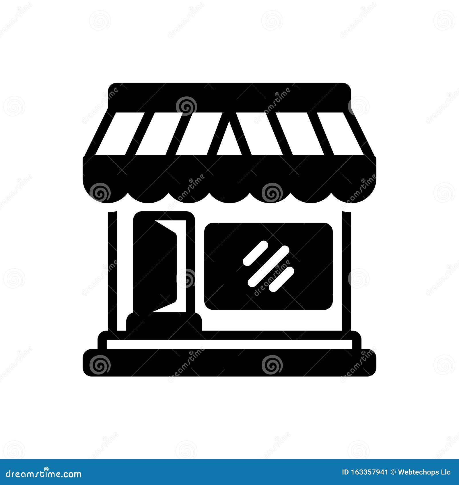 Black Solid Icon for Market Store, Merchandise and Vend Stock Vector ...