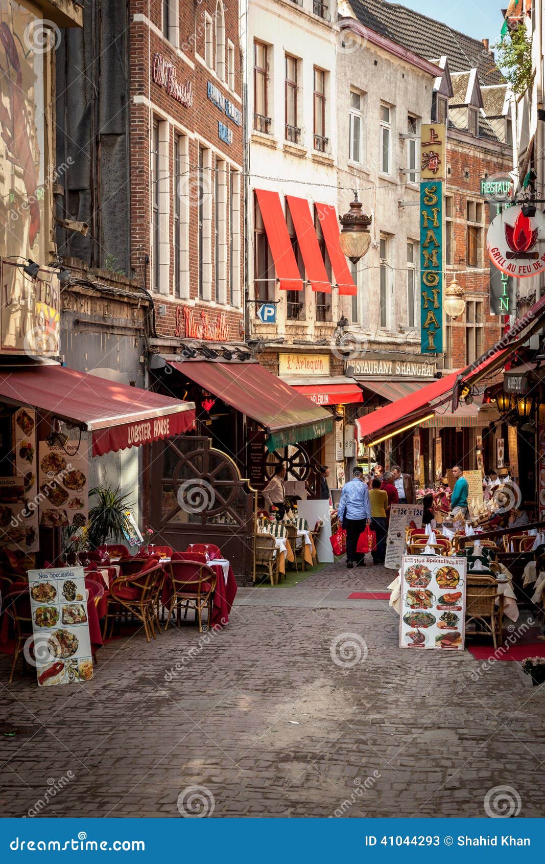 Market Street in Brussels Belgium Editorial Stock Photo - Image of ...