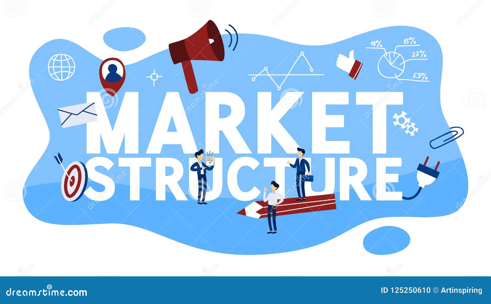 Market Structure Concept Illustration. Different Market Characteristics ... Market Structure Concept Illustration. Different Market Characteristics ...