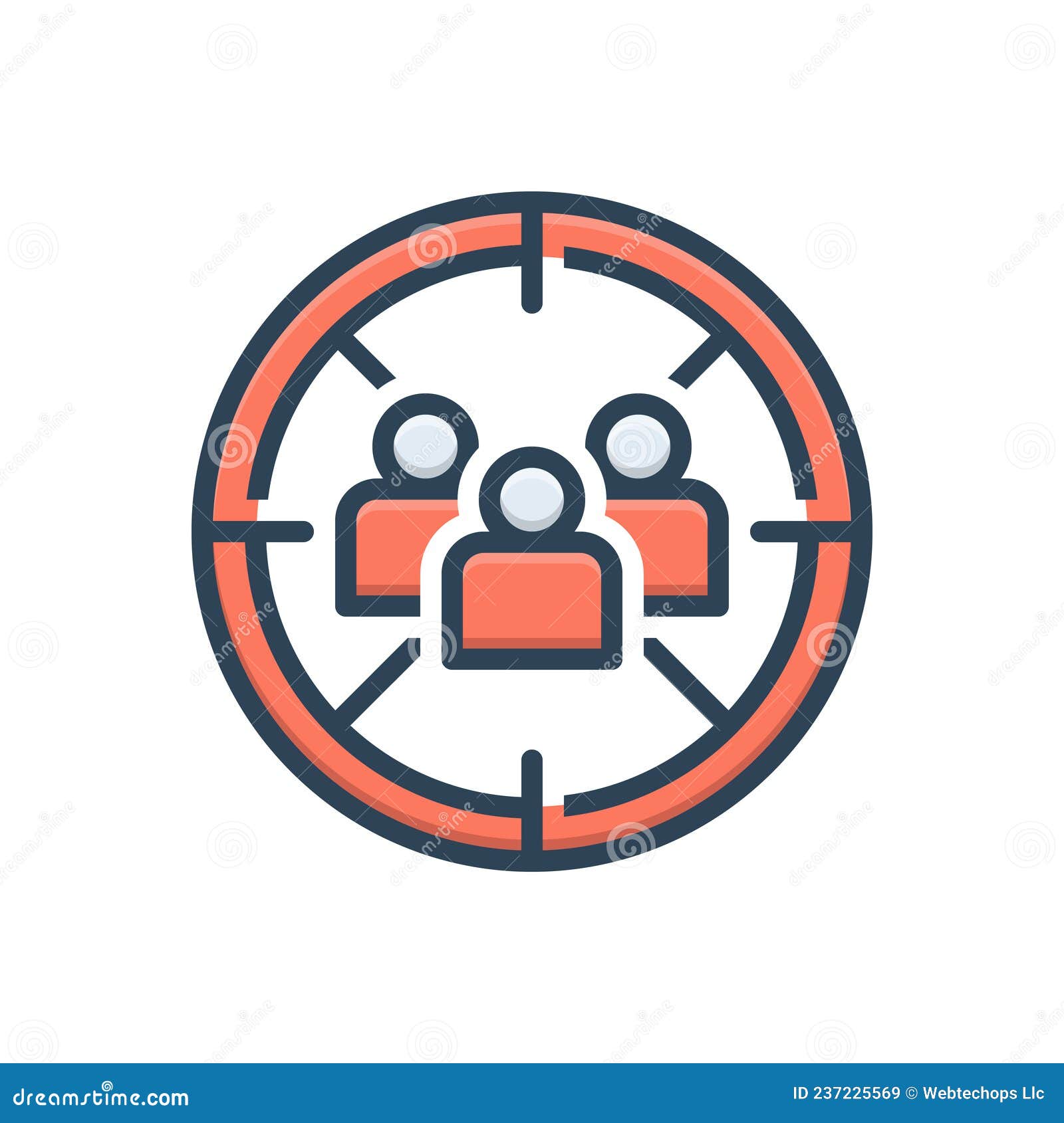 Color Illustration Icon for Market, User and Focus Stock Illustration ...