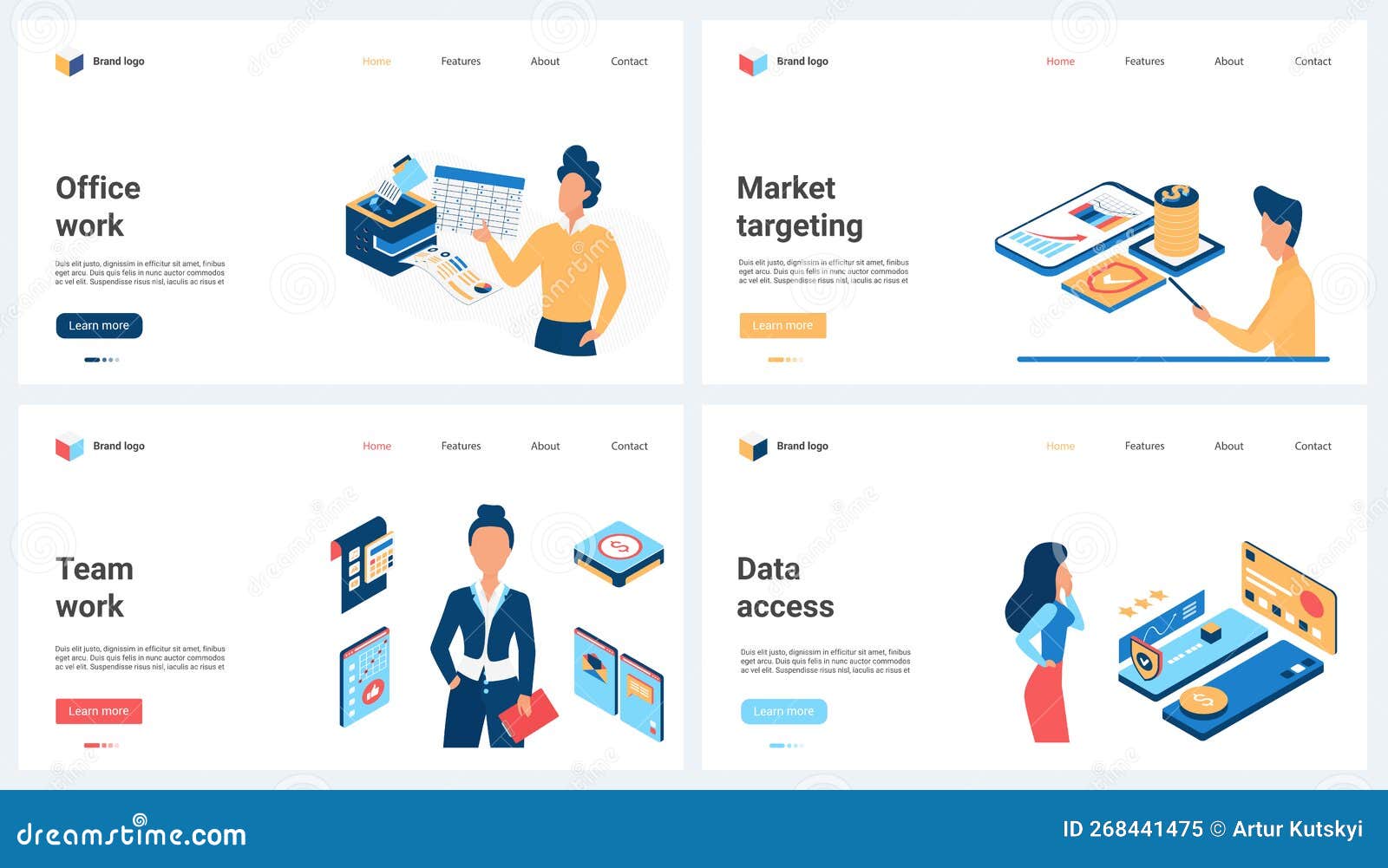 Market Targeting Infographic Presentation Template With Icons Has 4 ... Market Targeting Infographic Presentation Template With Icons Has 4 ...