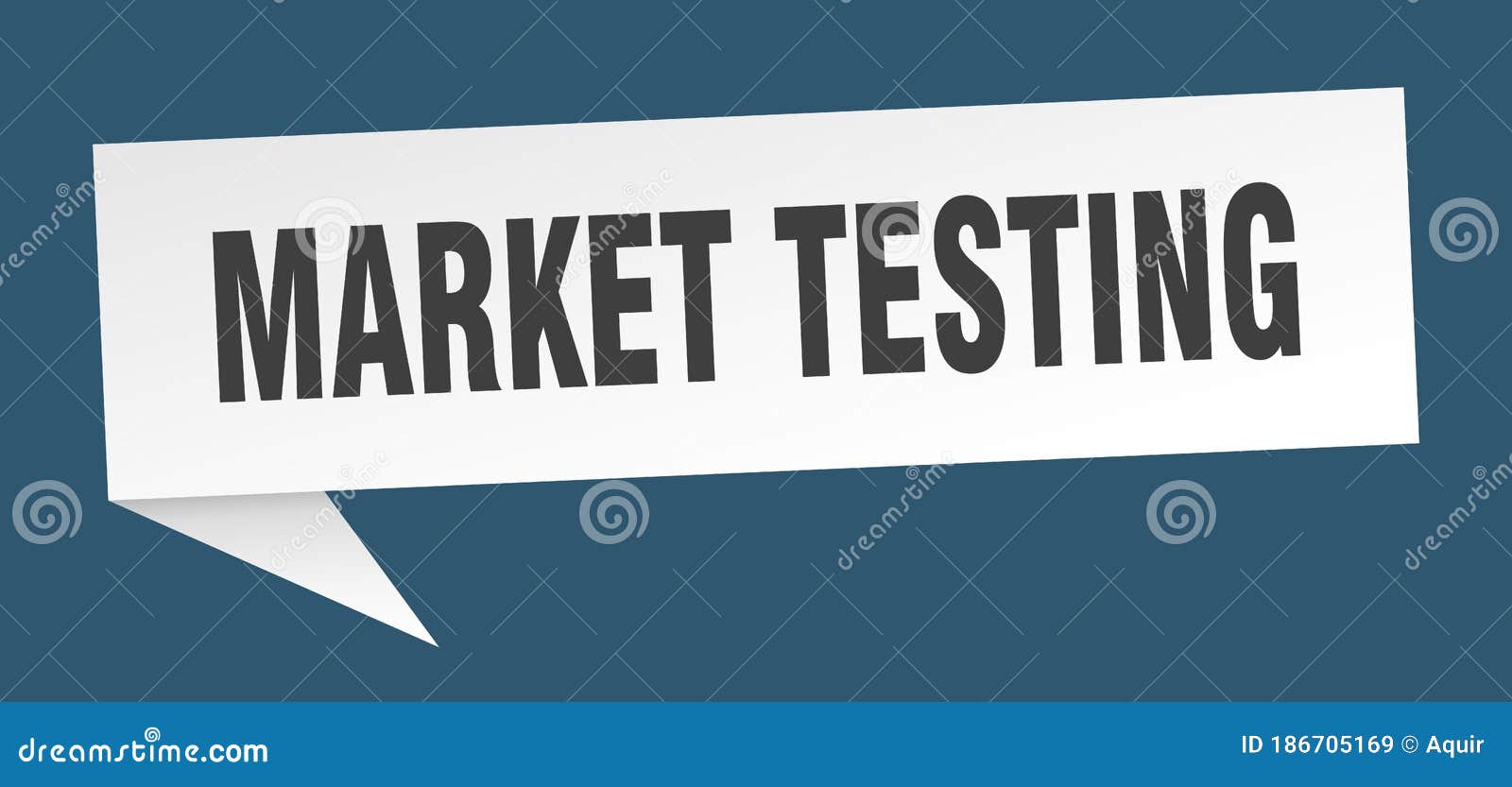 Market Testing Banner. Market Testing Speech Bubble Stock Vector ...