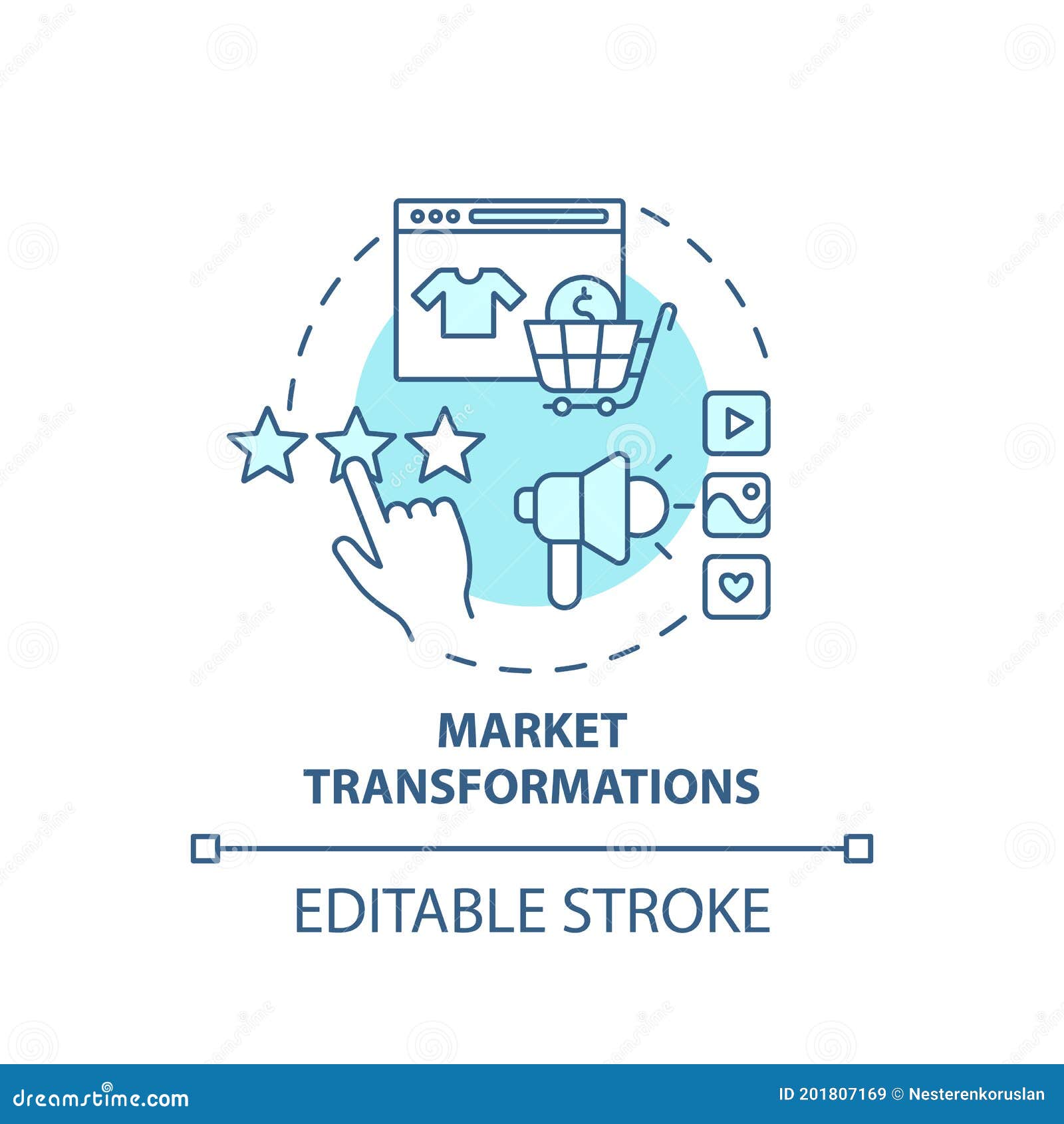Market Transformations Concept Icon Stock Vector - Illustration of ...