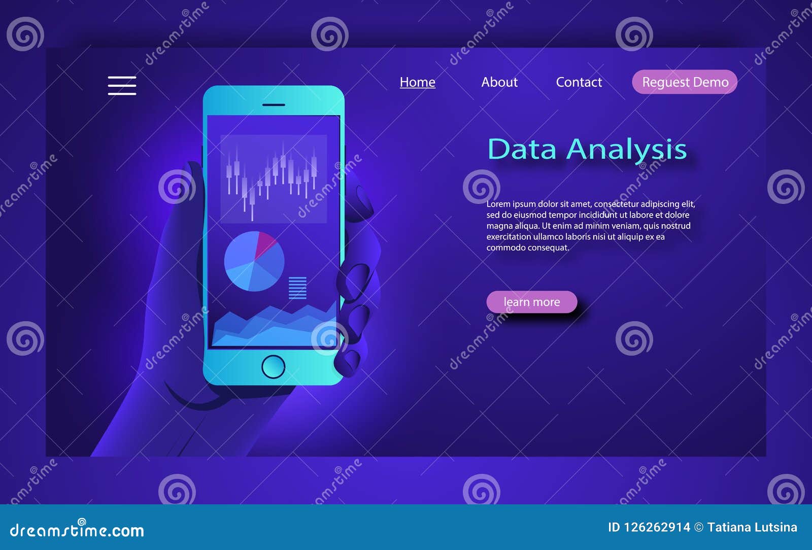 Market Trend Analysis on Smartphone with Line Chart and Graphs. Hand ...