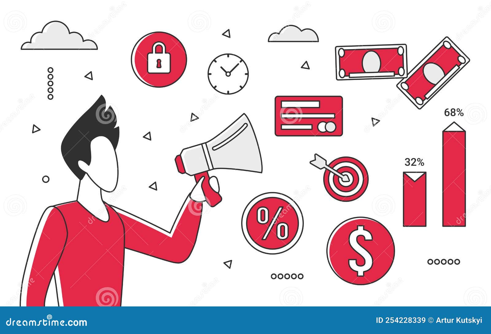 Market trend tendency stock vector. Illustration of plan - 254228339