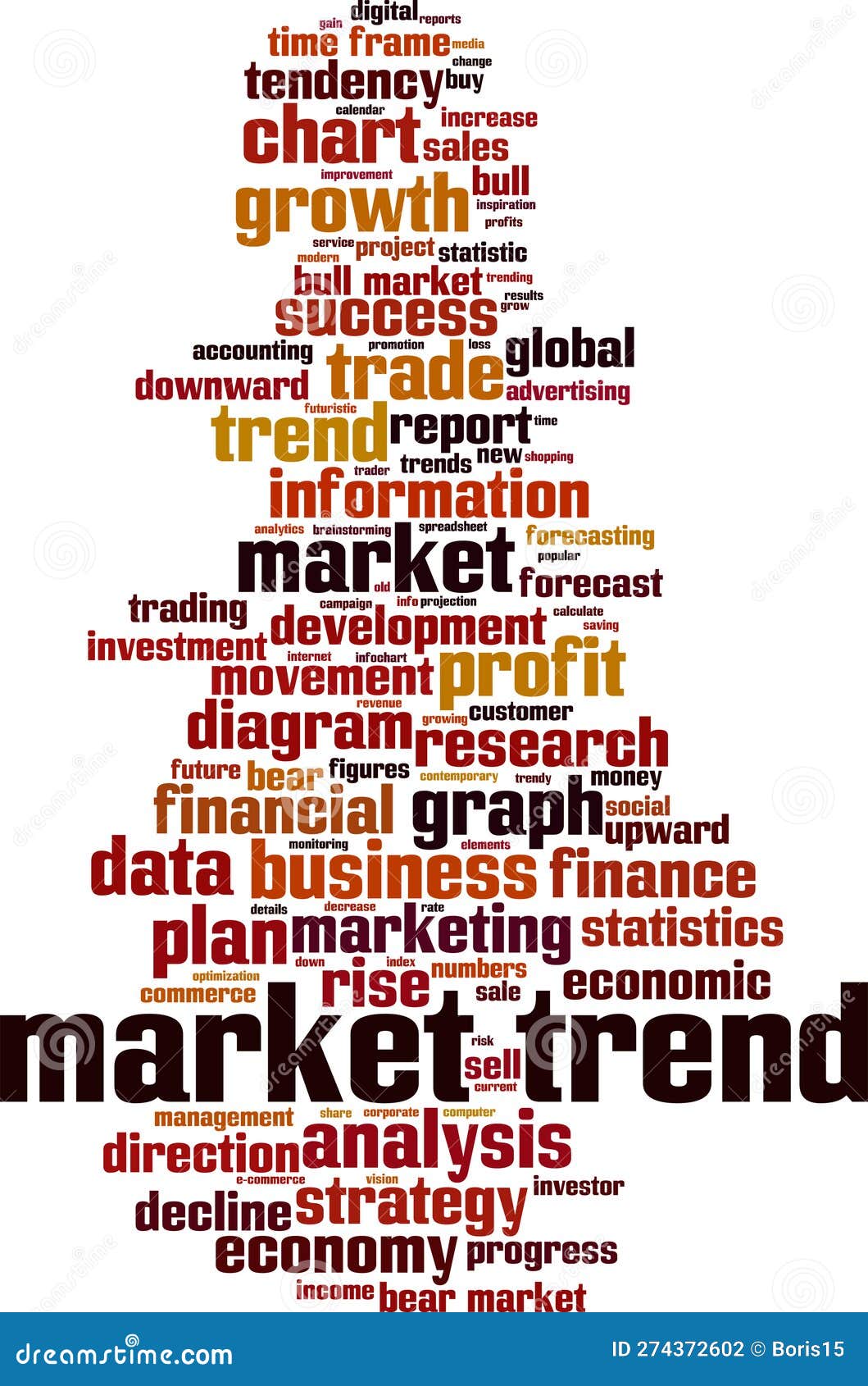 Market trend word cloud stock vector. Illustration of accounting ...