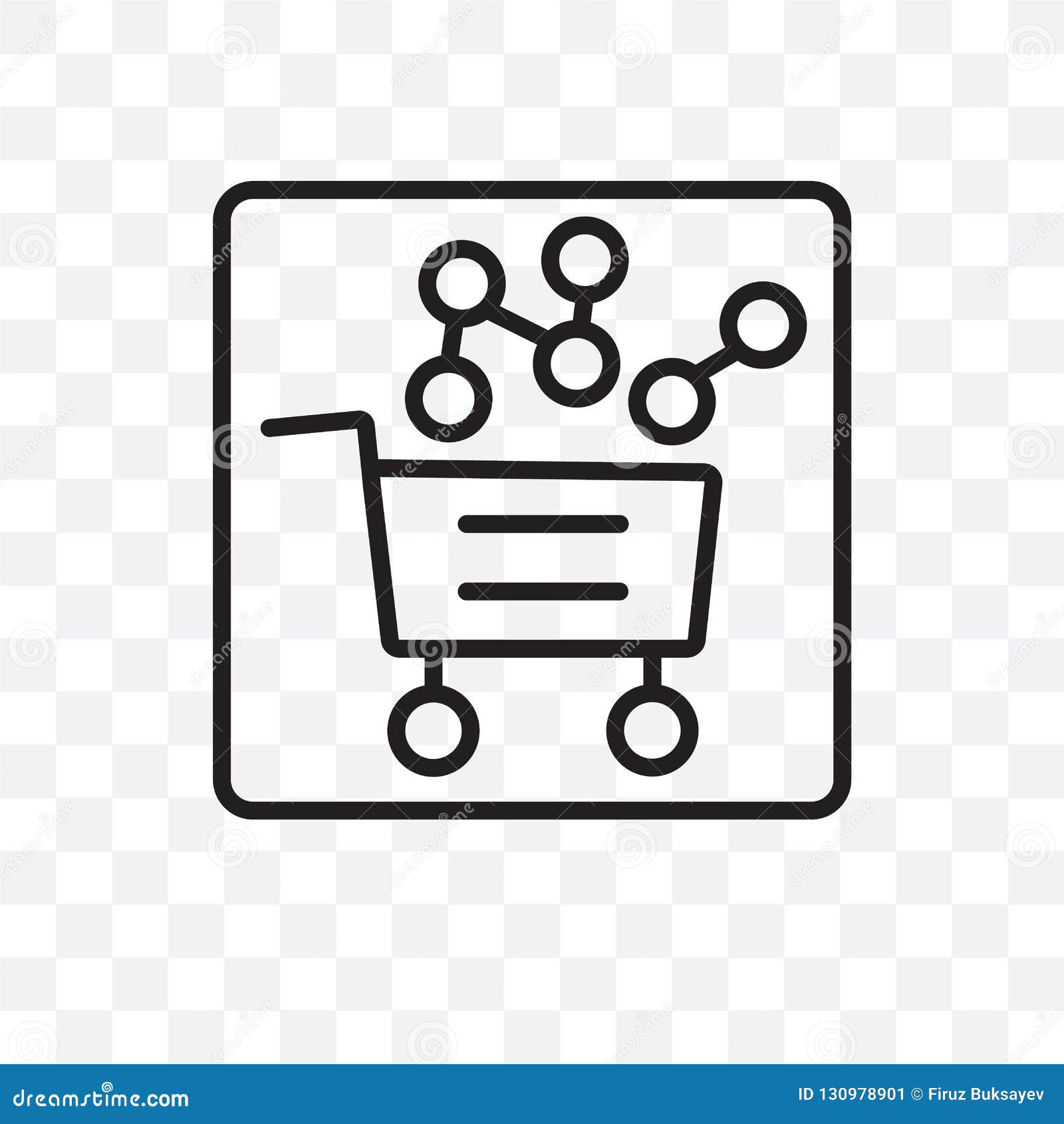 Market Trends Vector Linear Icon Isolated on Transparent Background ...