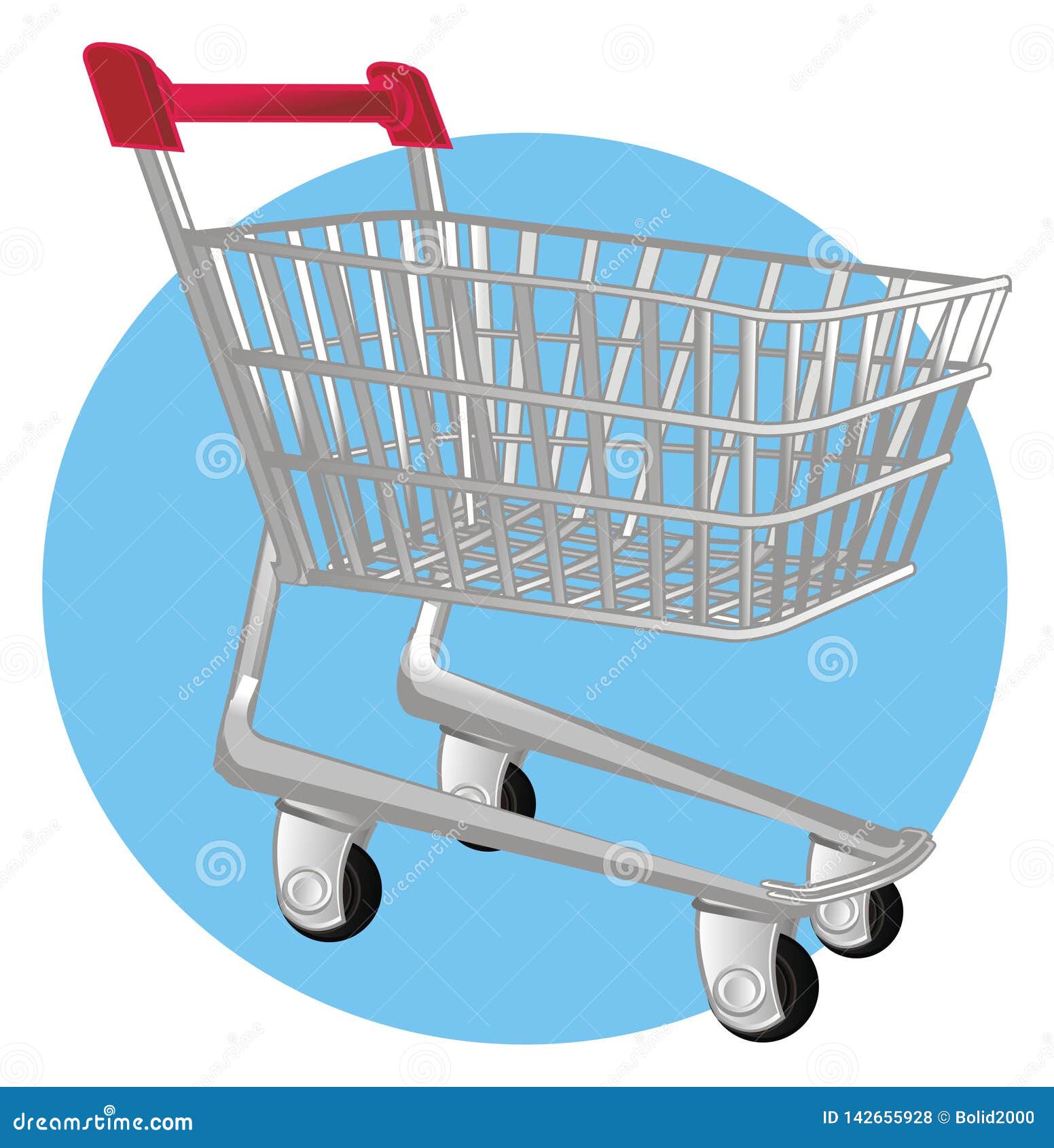 Market trolley on sign stock illustration. Illustration of products ...