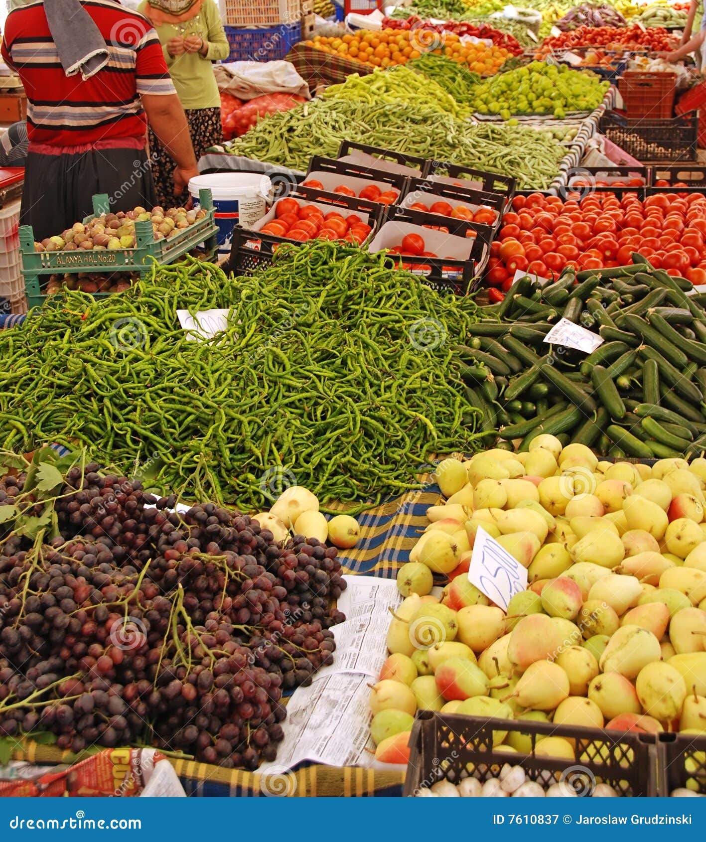 Market in Turkey stock image. Image of trade, fruit, selling - 7610837