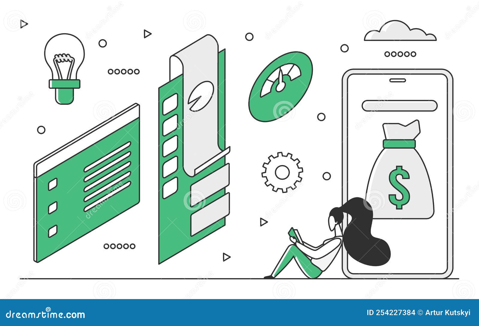 Market variables analysis stock vector. Illustration of marketing ...