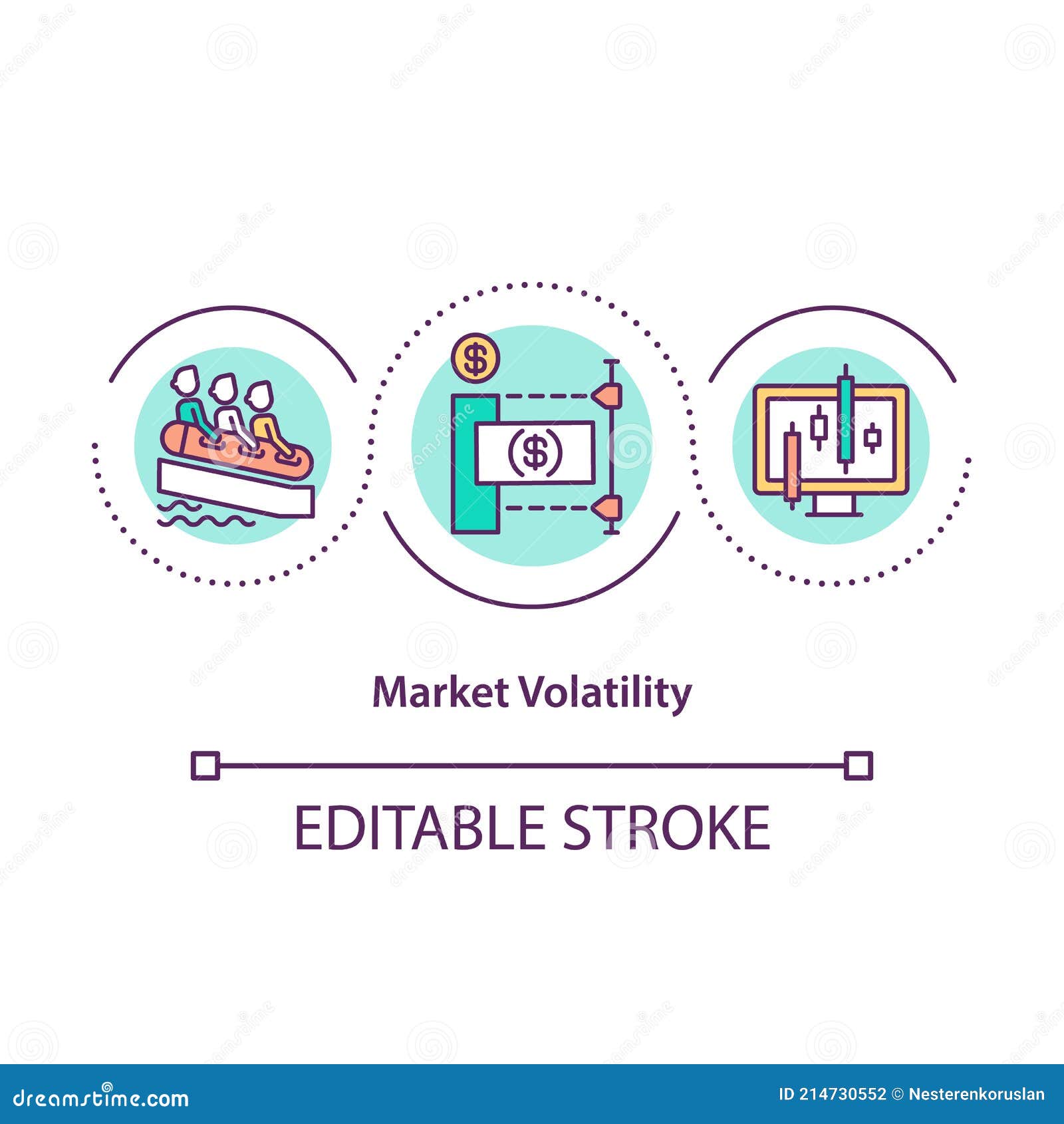 Market Volatility Concept Icon Stock Vector - Illustration of broker ...