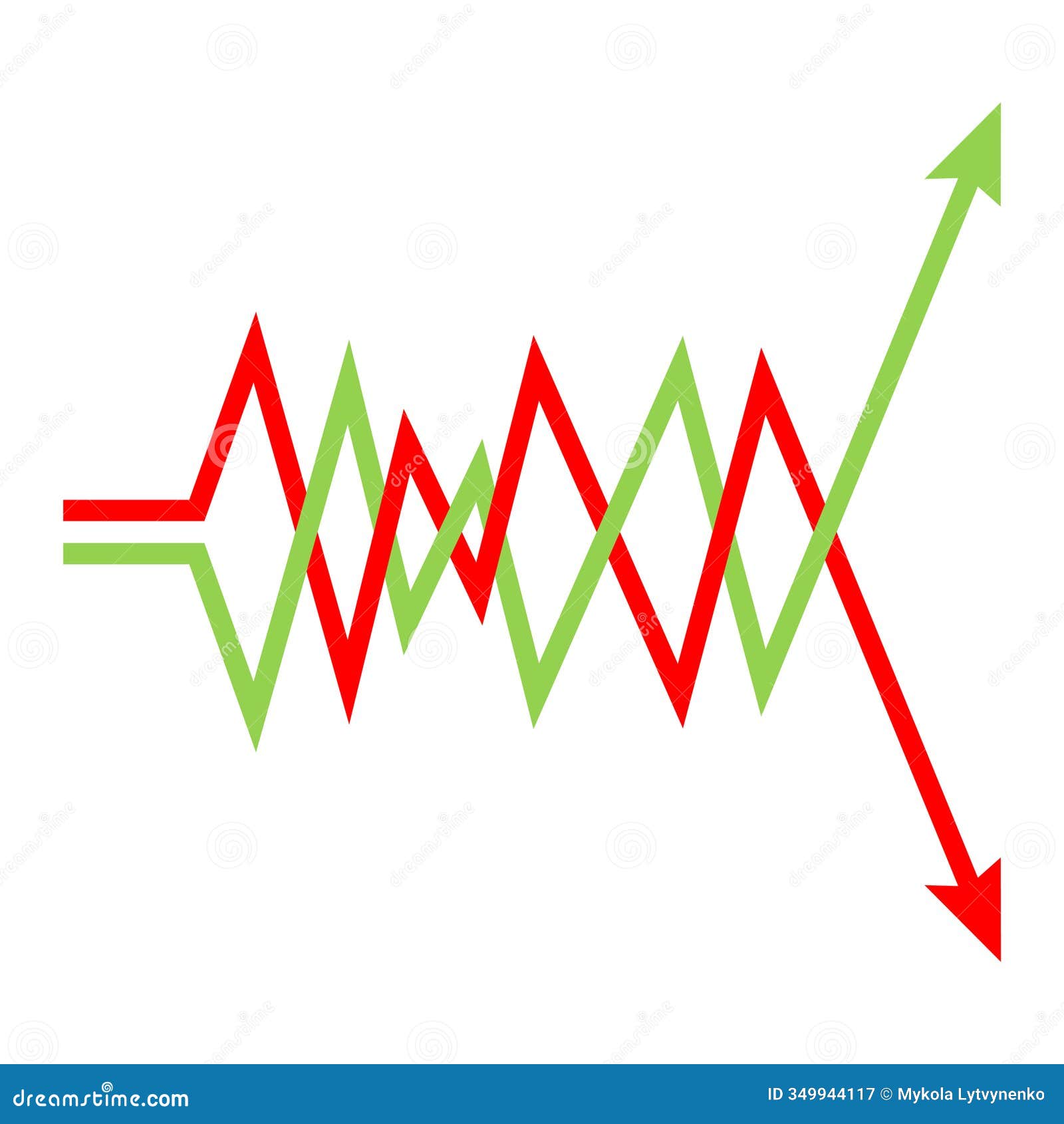 Market Volatility Icon, Lines Trend Graph, Chart Data Analysis Stock ...