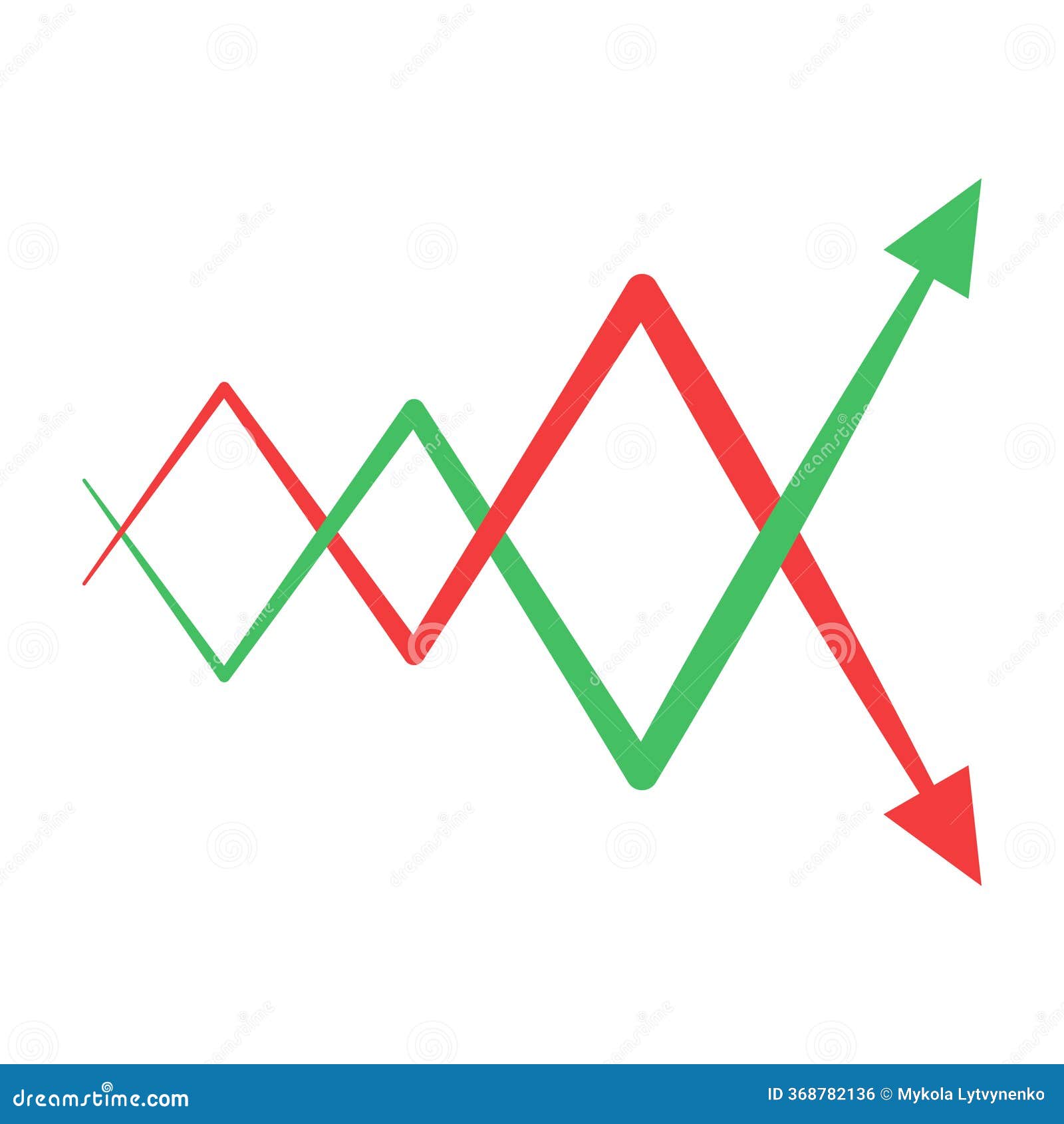 Market Volatility Icon, Lines Trend Graph, Chart Data Analysis Cartoon ...
