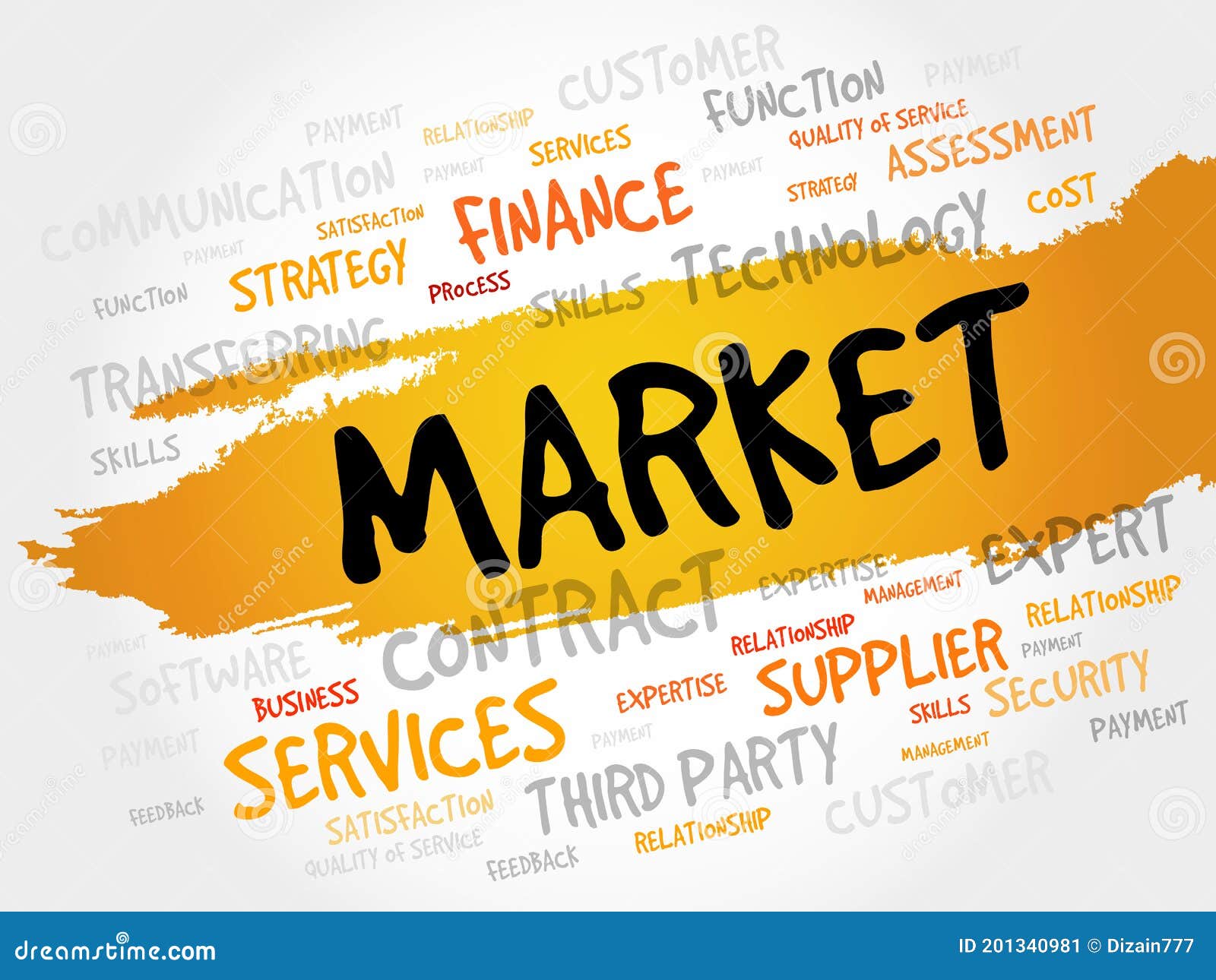Market word cloud stock illustration. Illustration of marketing - 201340981