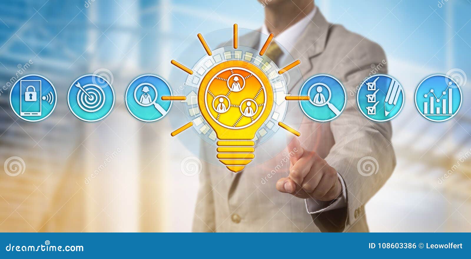 Marketer Offering Peer To Peer Networking Idea Stock Photo - Image of ...