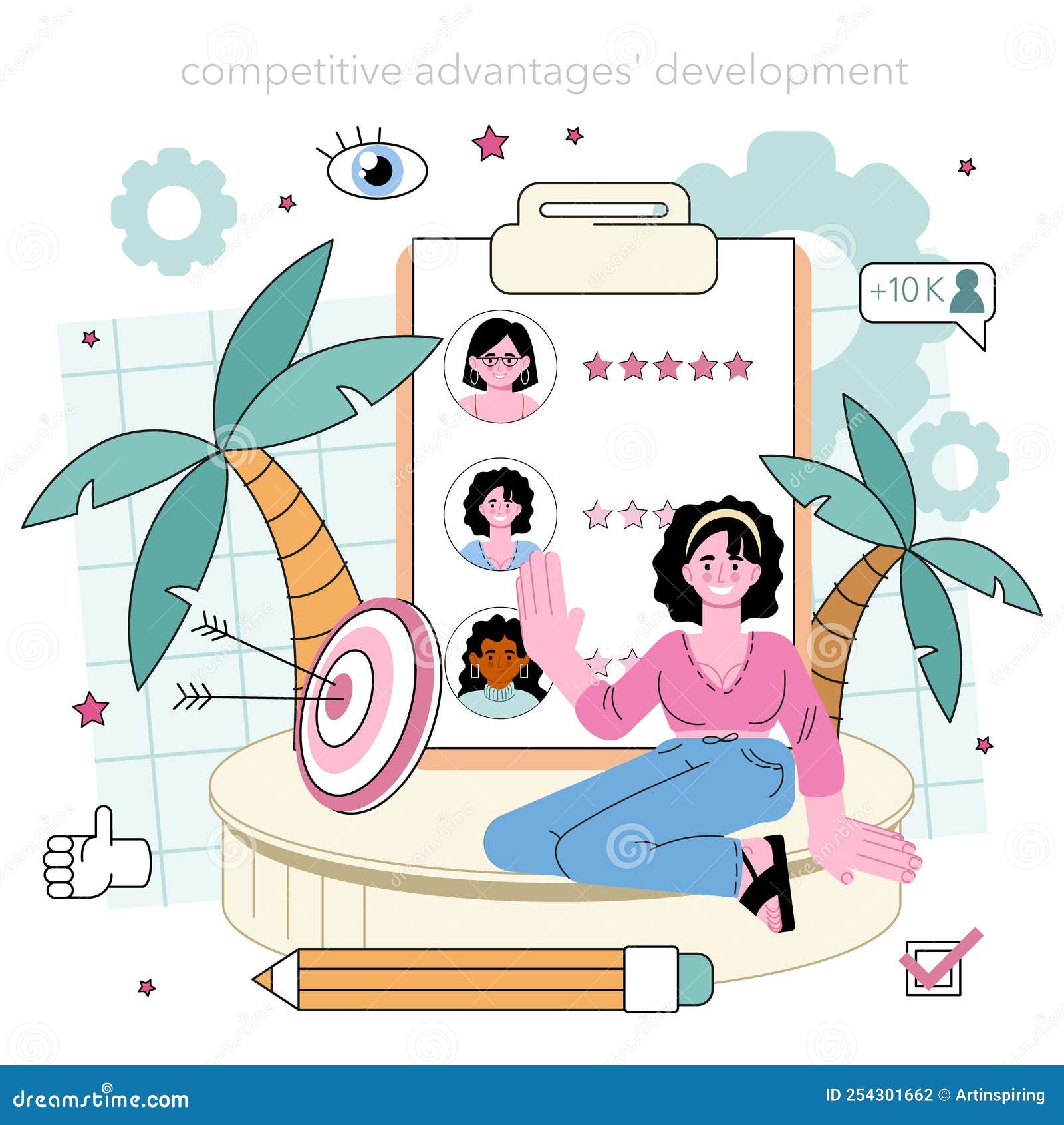 Marketer. Product Launching and Promotion Stock Vector - Illustration ...