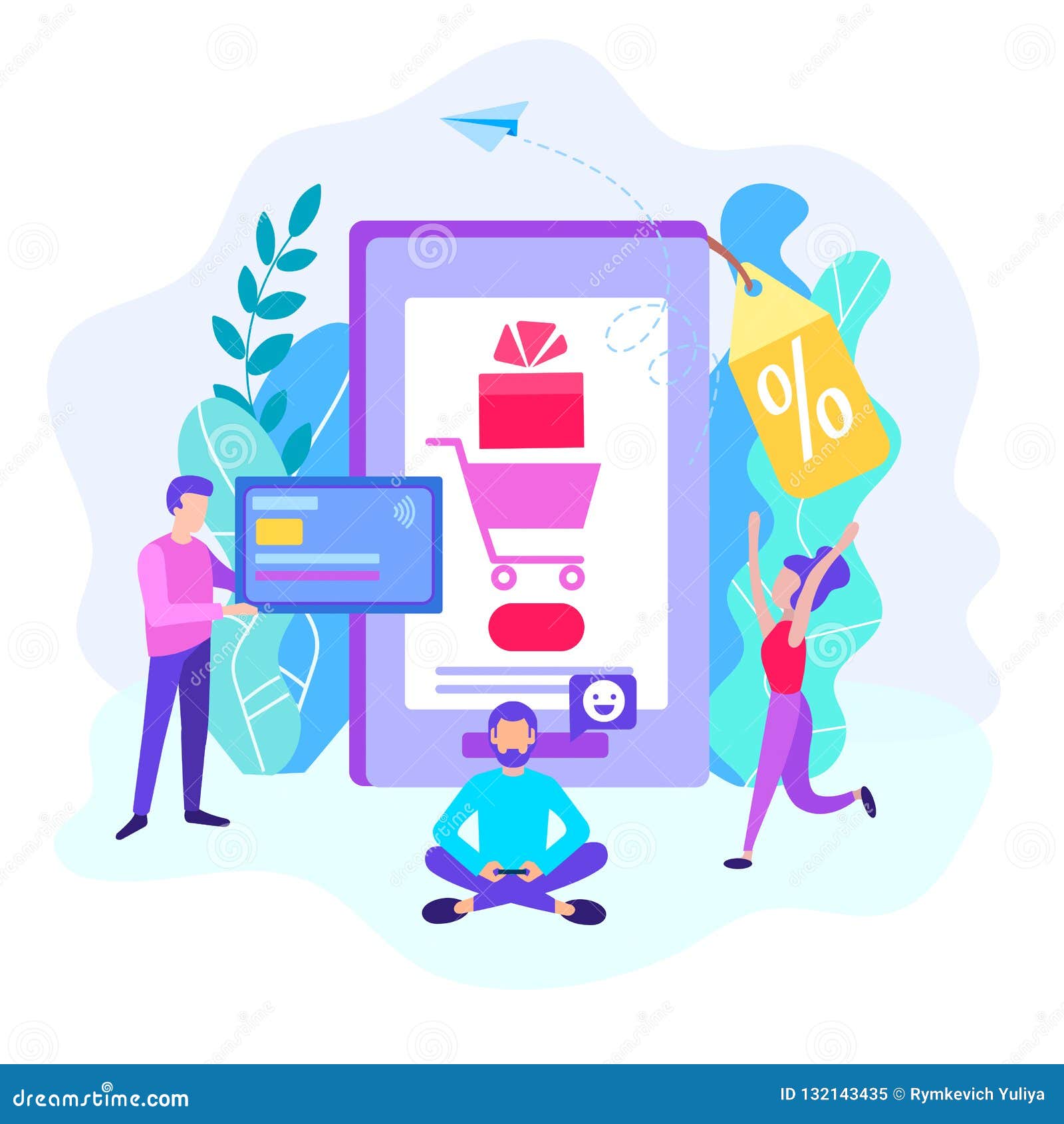 Marketers Offer Profitable Purchases Stock Vector - Illustration of ...