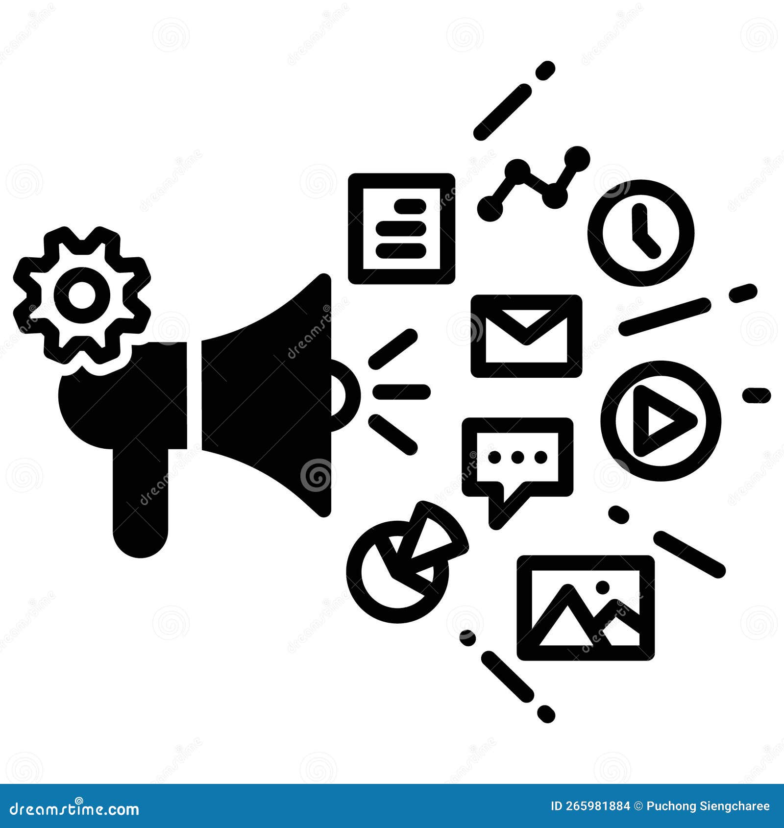 Marketing Icon Vector, Megaphone Symbol, Digital Marketing Symbol Stock ...