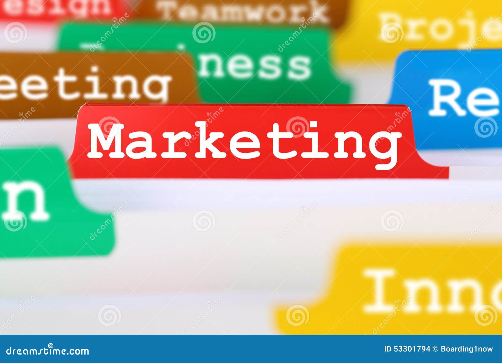 Marketing and Advertisement Office Text on Register in Business Stock ...