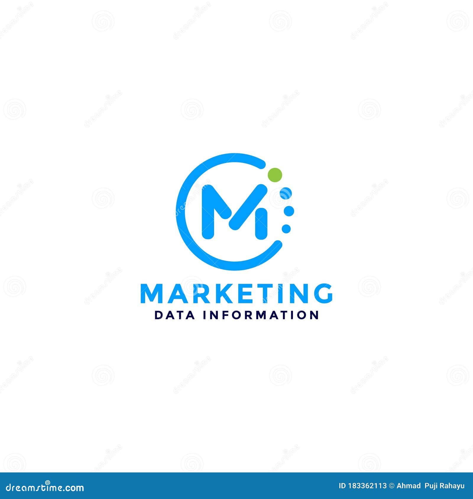 Marketing Analytics Information Logo Design Template Stock Vector ...
