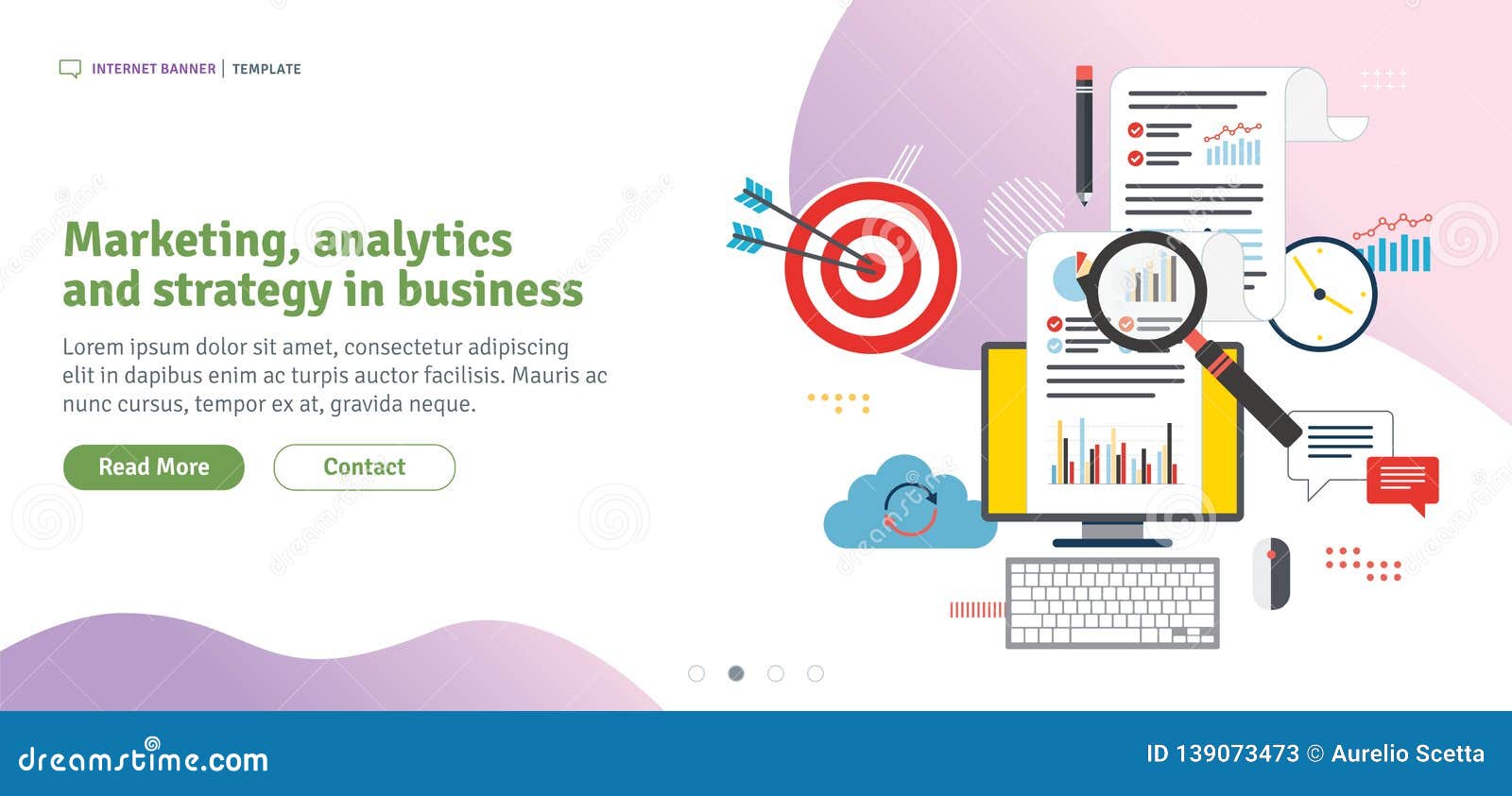 Marketing, Analytics and Strategy in Business Stock Vector ...