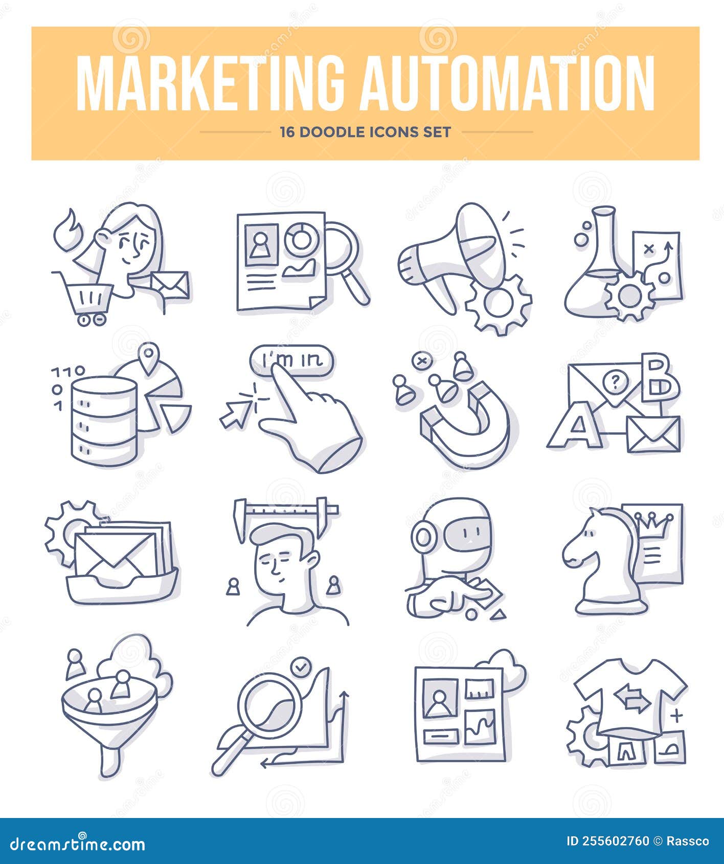 Marketing Automation Doodle Icons Stock Vector - Illustration of ... Marketing Automation Doodle Icons Stock Vector - Illustration of ...