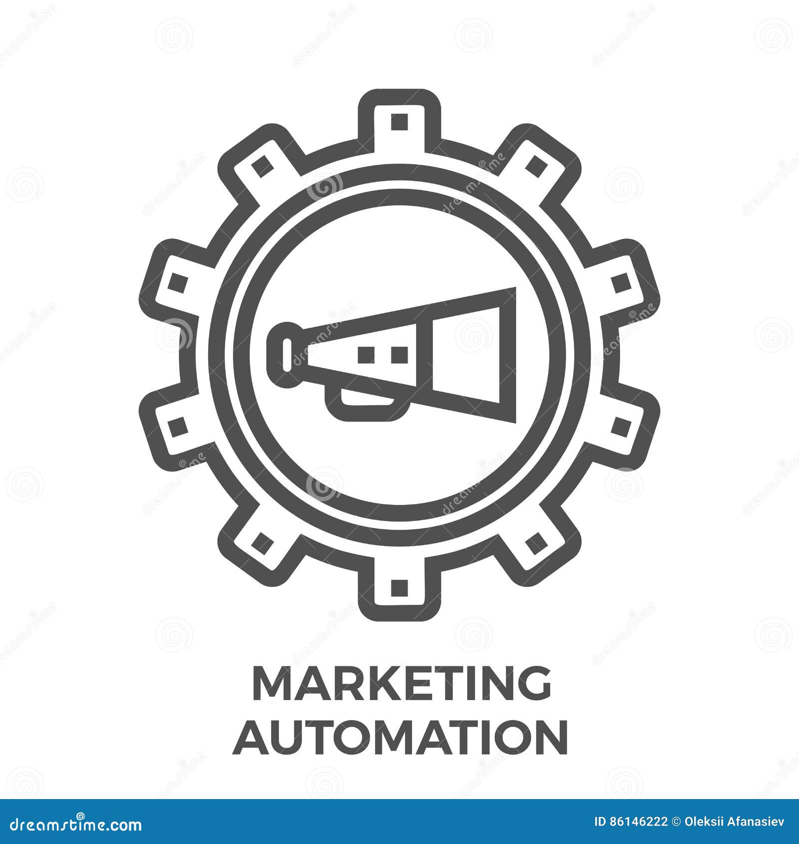 Marketing automation icon stock vector. Illustration of loud - 86146222