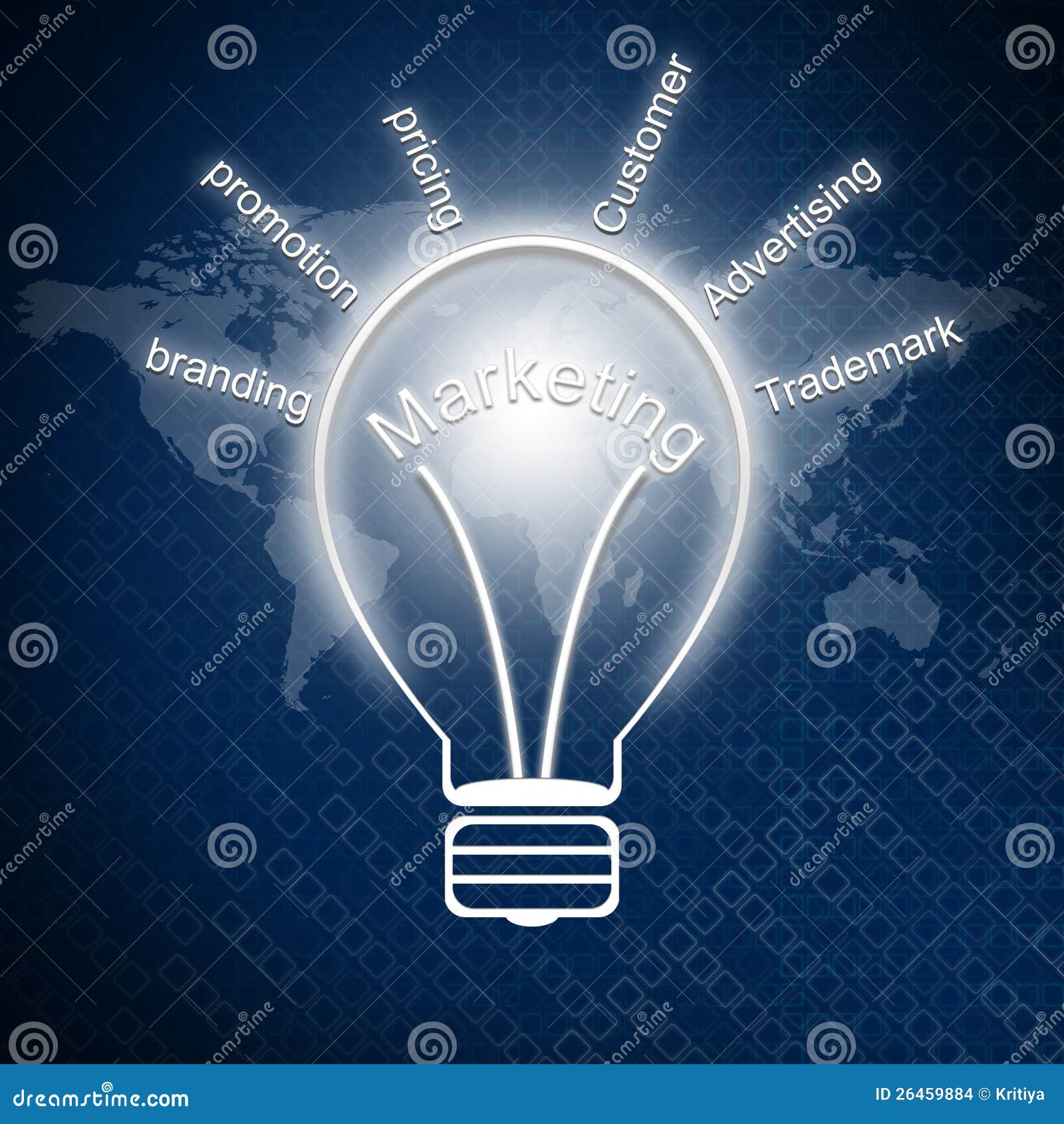 Marketing in bulbs stock illustration. Illustration of influence - 26459884