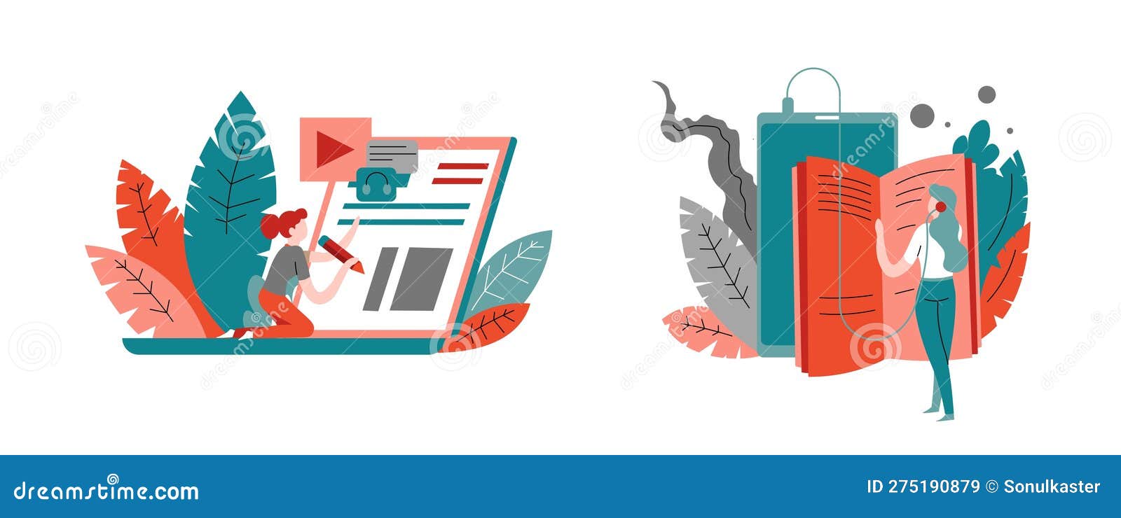 Marketing and Business Development Ads Involvement Stock Illustration ...