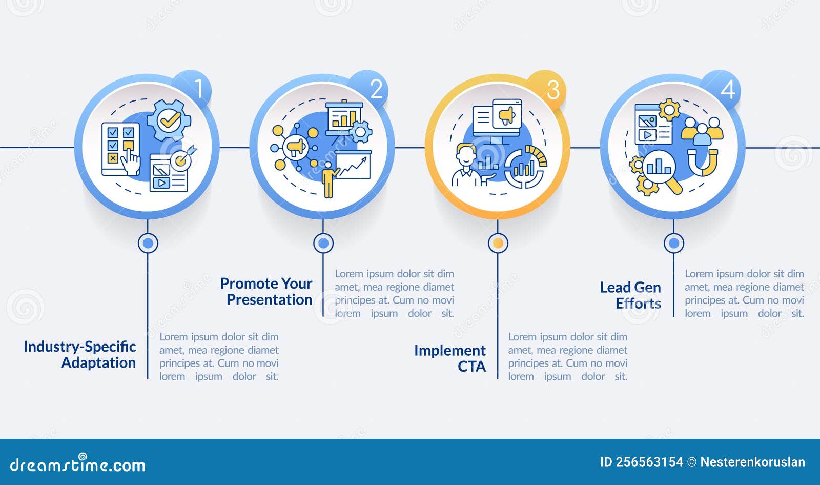 Marketing Case Study Circle Infographic Template Stock Vector ...