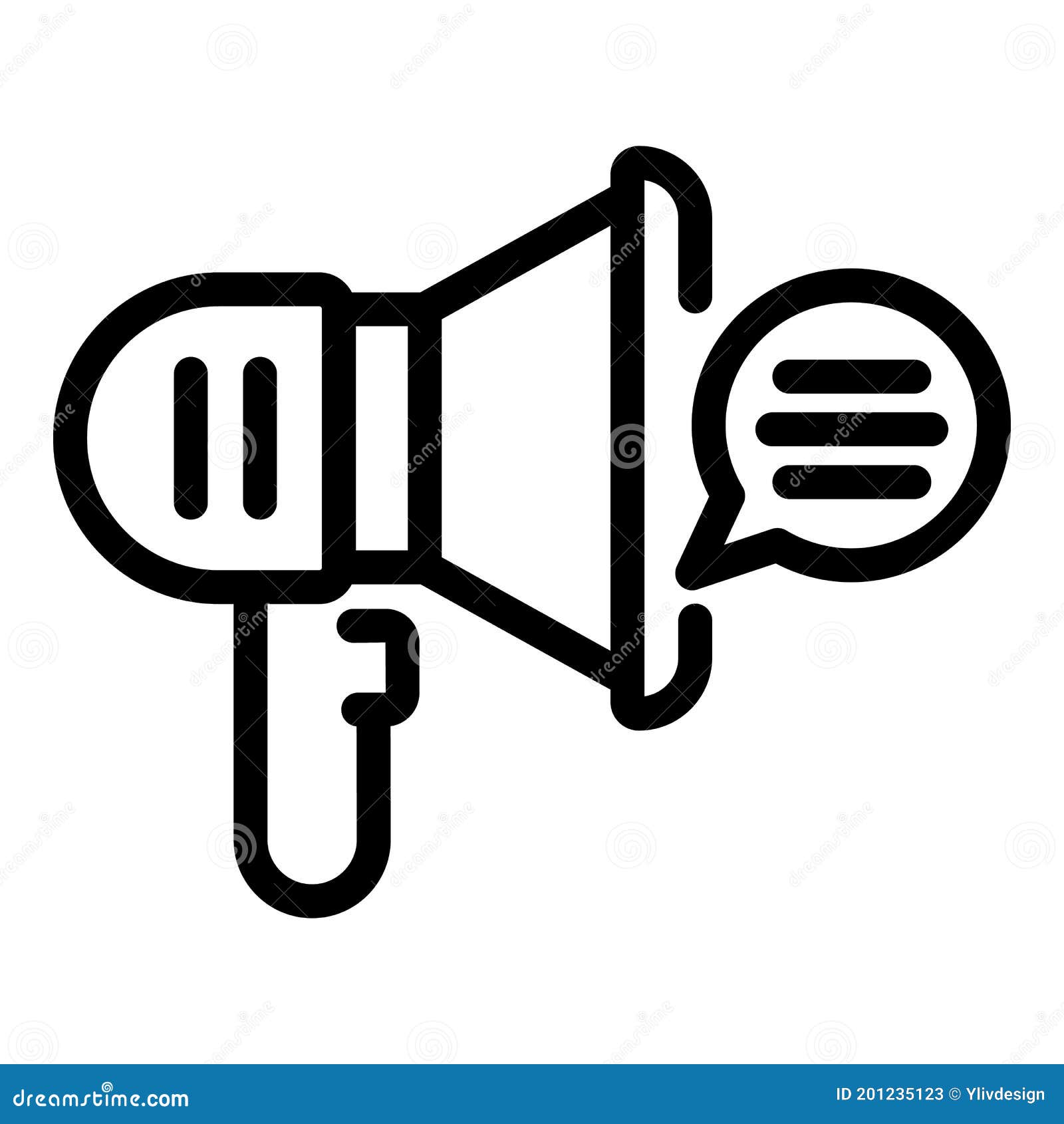 Marketing Communication Icon, Outline Style Stock Vector - Illustration ...