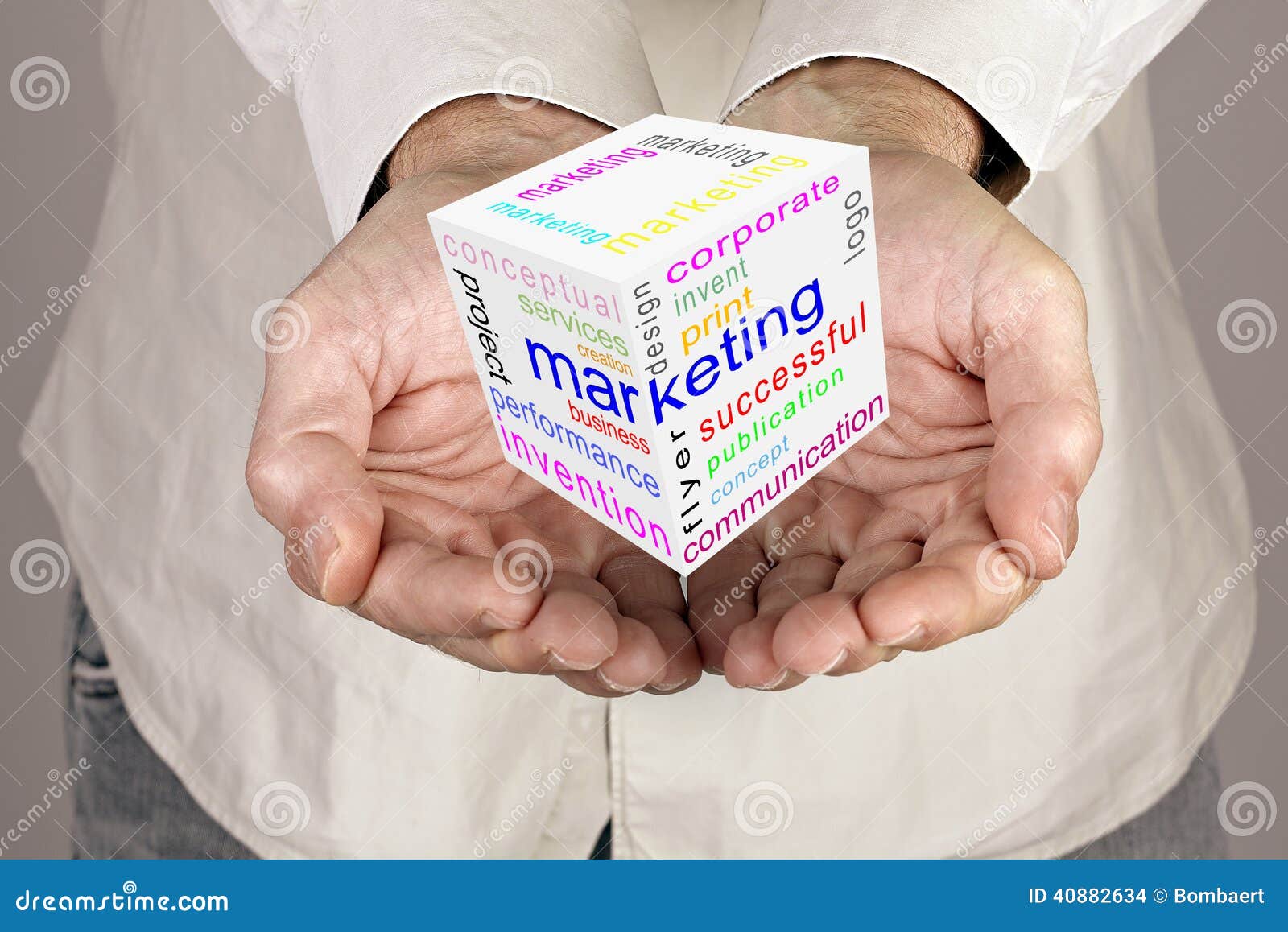Marketing Communication World Cube Stock Photo - Image of cloud ...