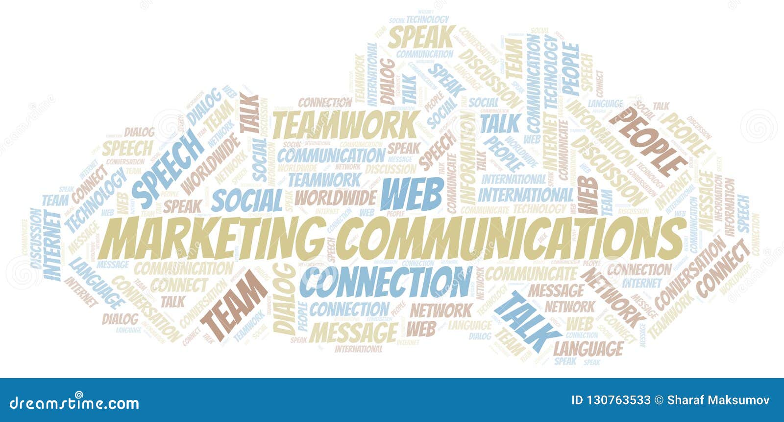 Marketing Communications Word Cloud. Stock Illustration - Illustration ...