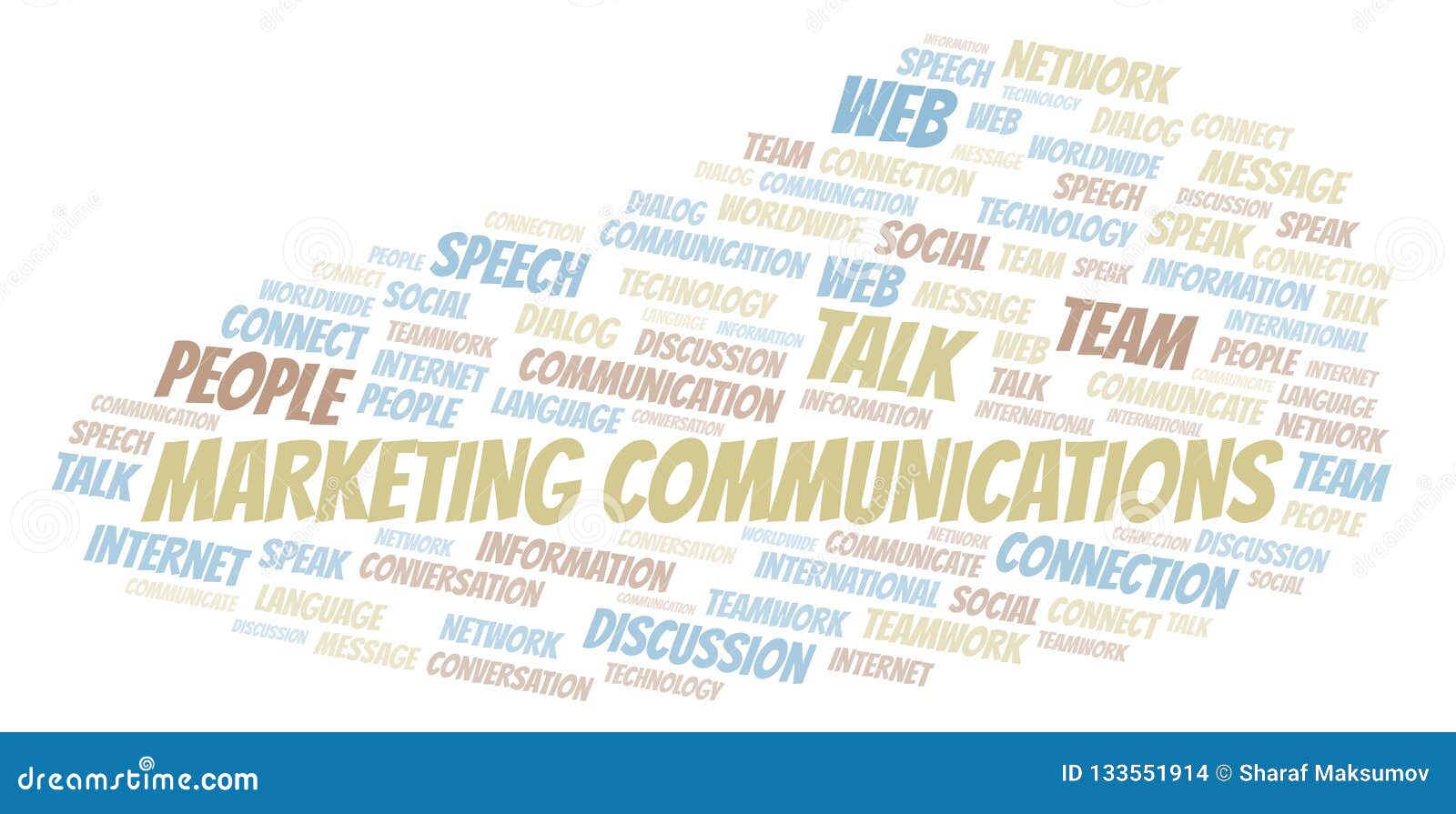 Marketing Communications Word Cloud Stock Illustration - Illustration ...