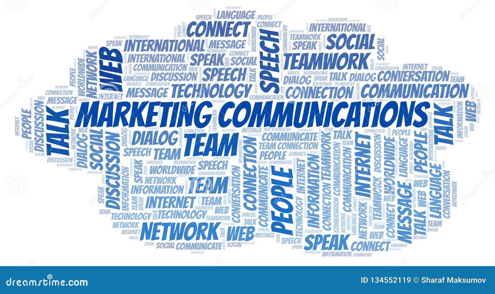 Marketing Communications Word Cloud Stock Illustration - Illustration ...